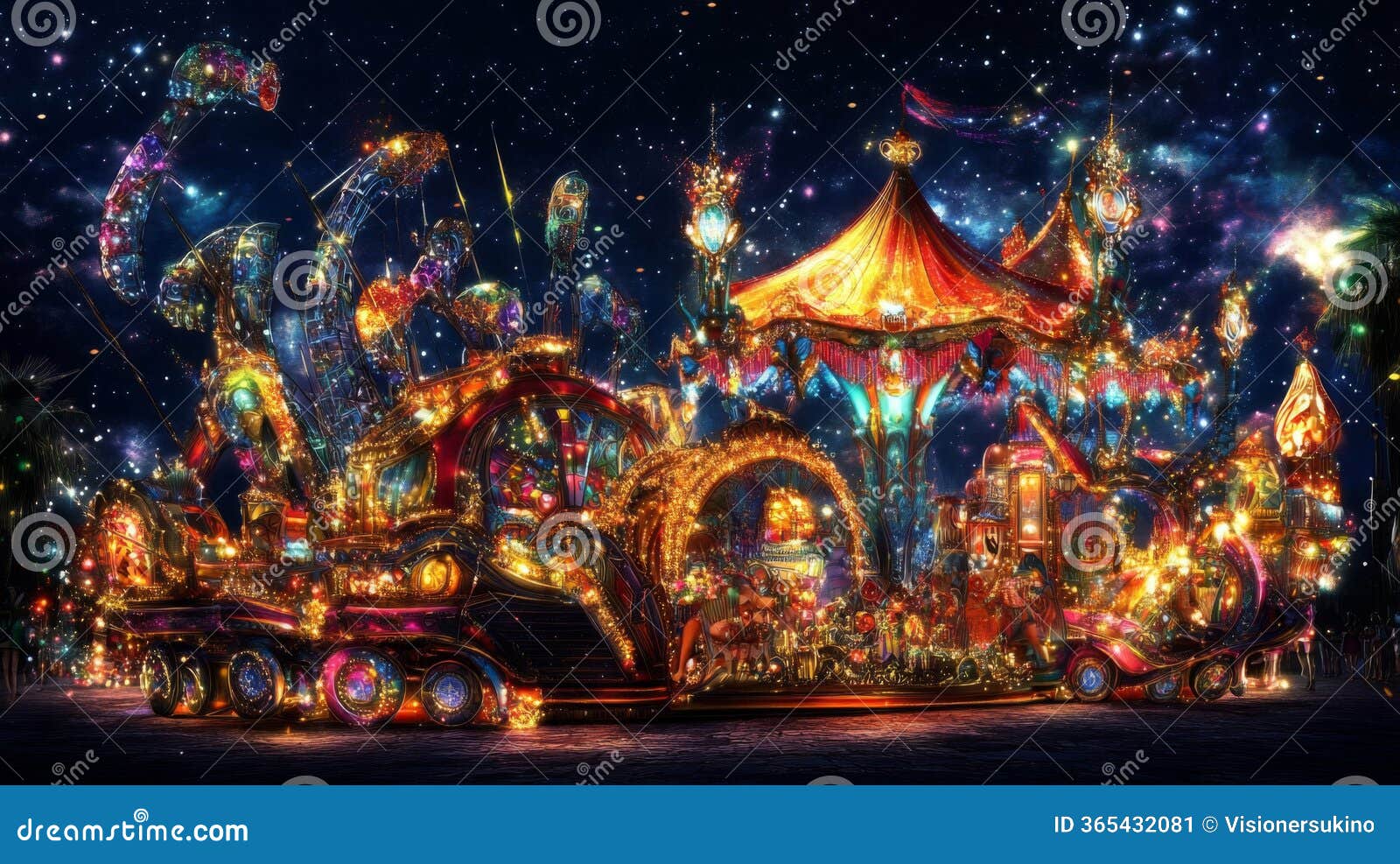 Enchanted Night: A Fragrant Forest Bloom Royalty-Free Stock Photo ...