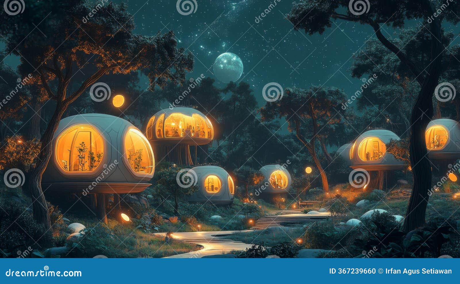 Enchanted Night Sky Long Exposure Moon Photography Captures A Majestic ...