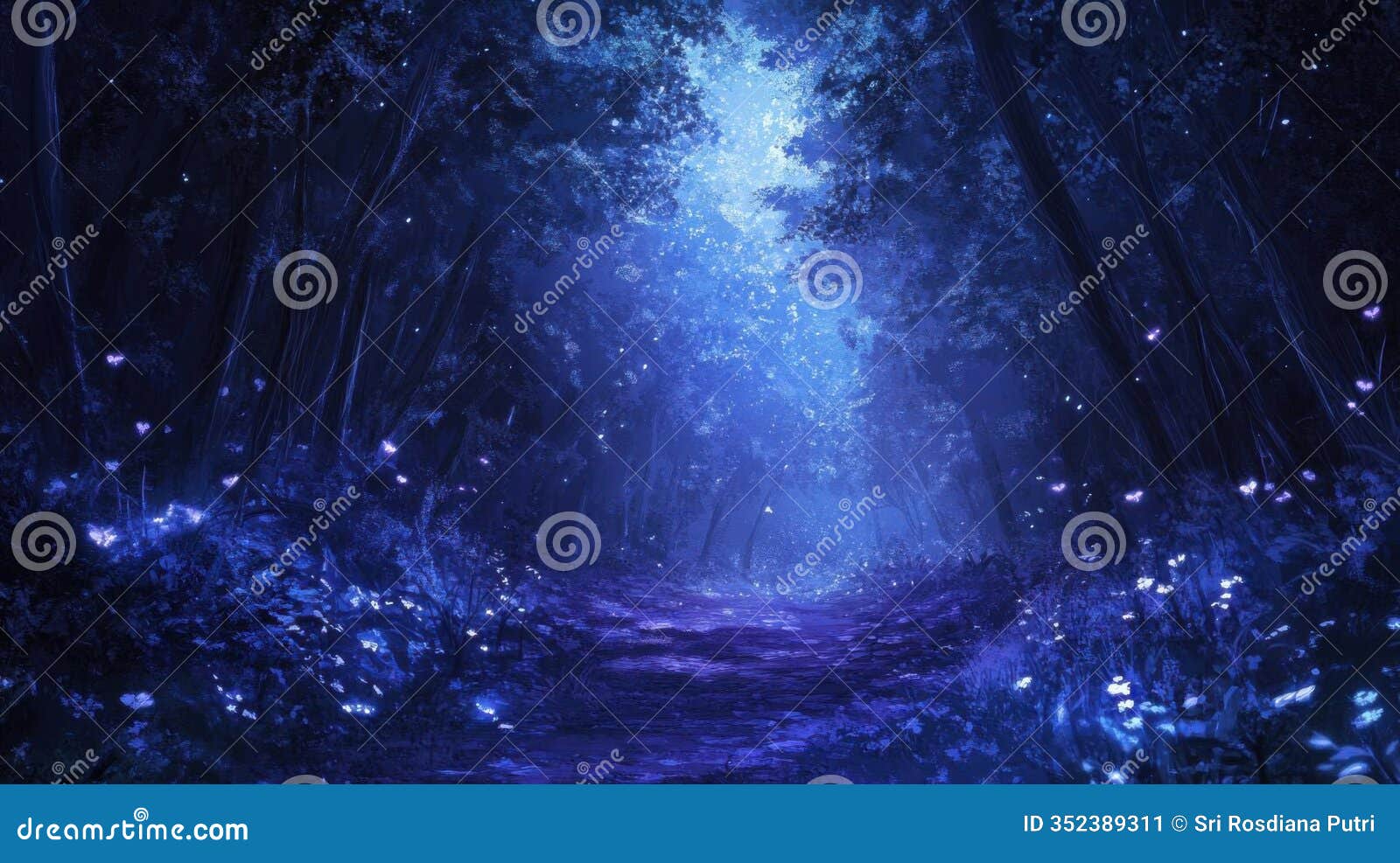 Enchanted Night Dive Copperband Butterflyfish Sparkle In A Glowing ...