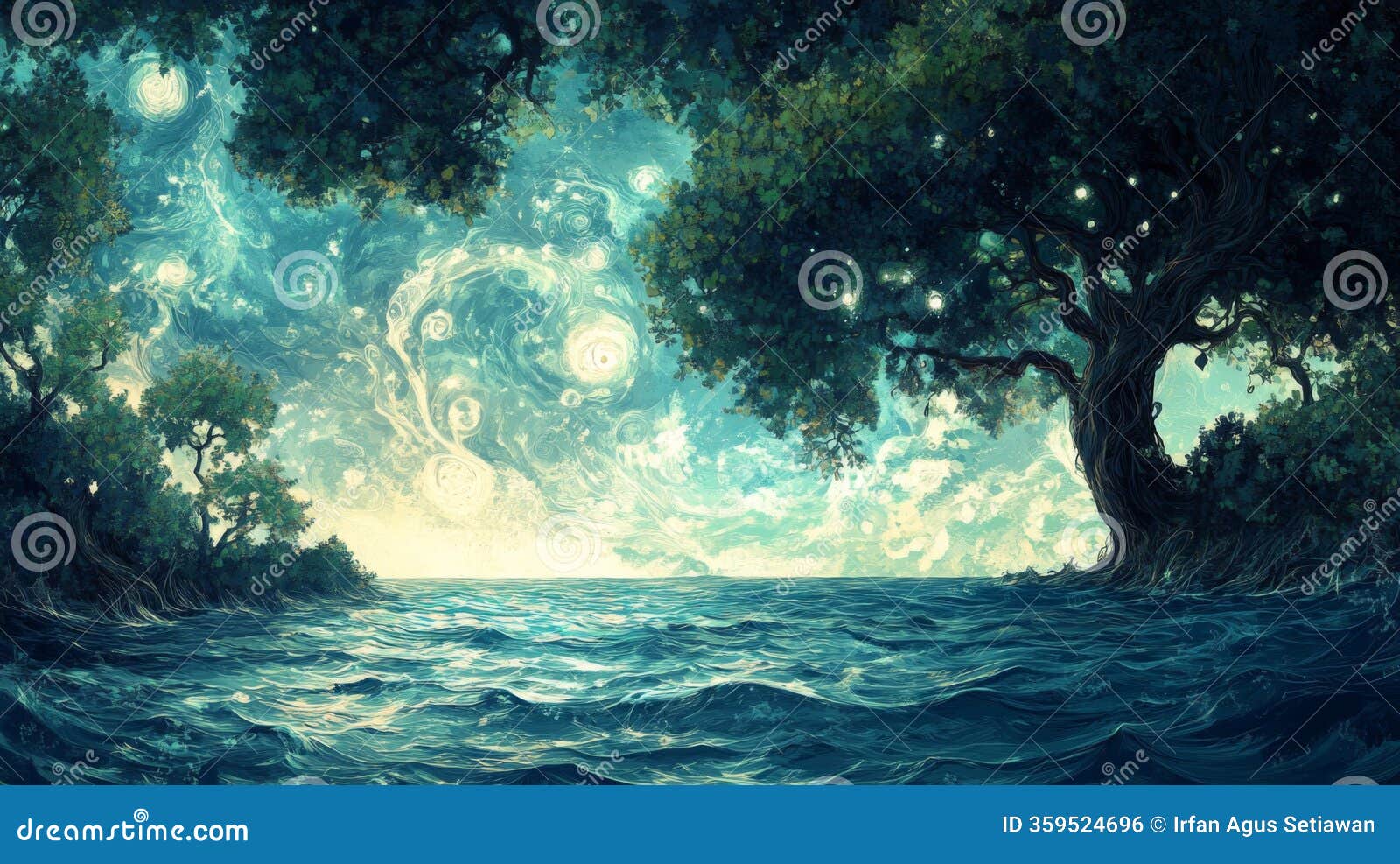 Enchanted Night Dive Copperband Butterflyfish Sparkle In A Glowing ...