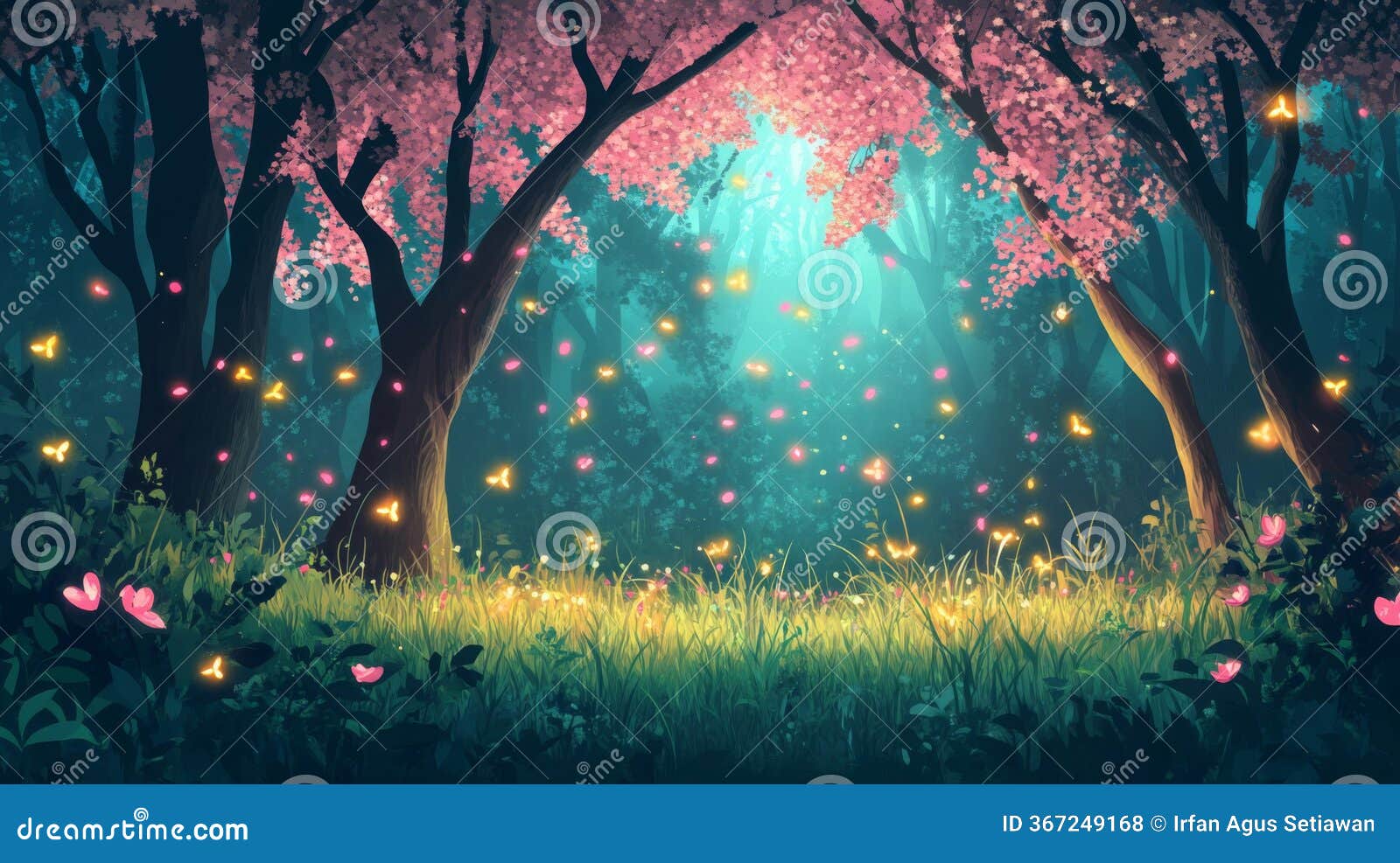 Enchanted Pink Forest Pathway Royalty-Free Stock Photography ...