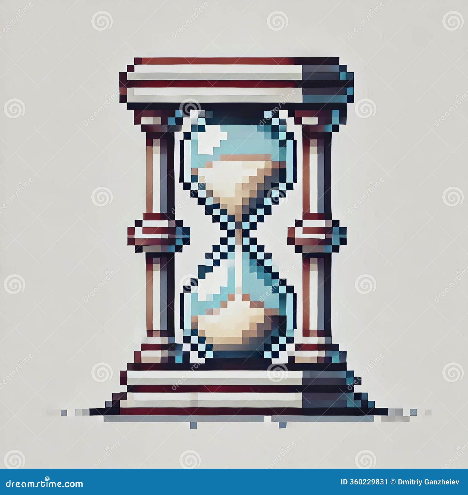 Enchanted Pixel Sand Clock stock illustration. Illustration of pixel ...