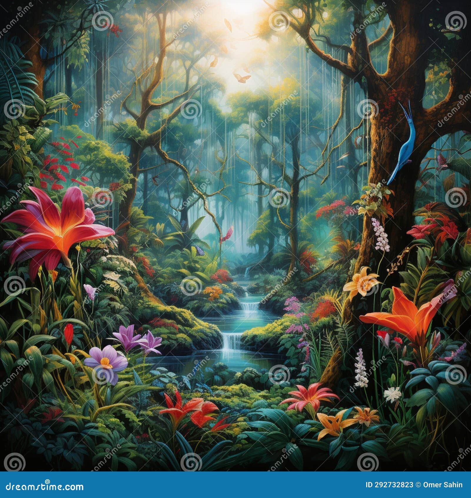 Enchanted Rainforest stock image. Image of thrive, generated - 292732823