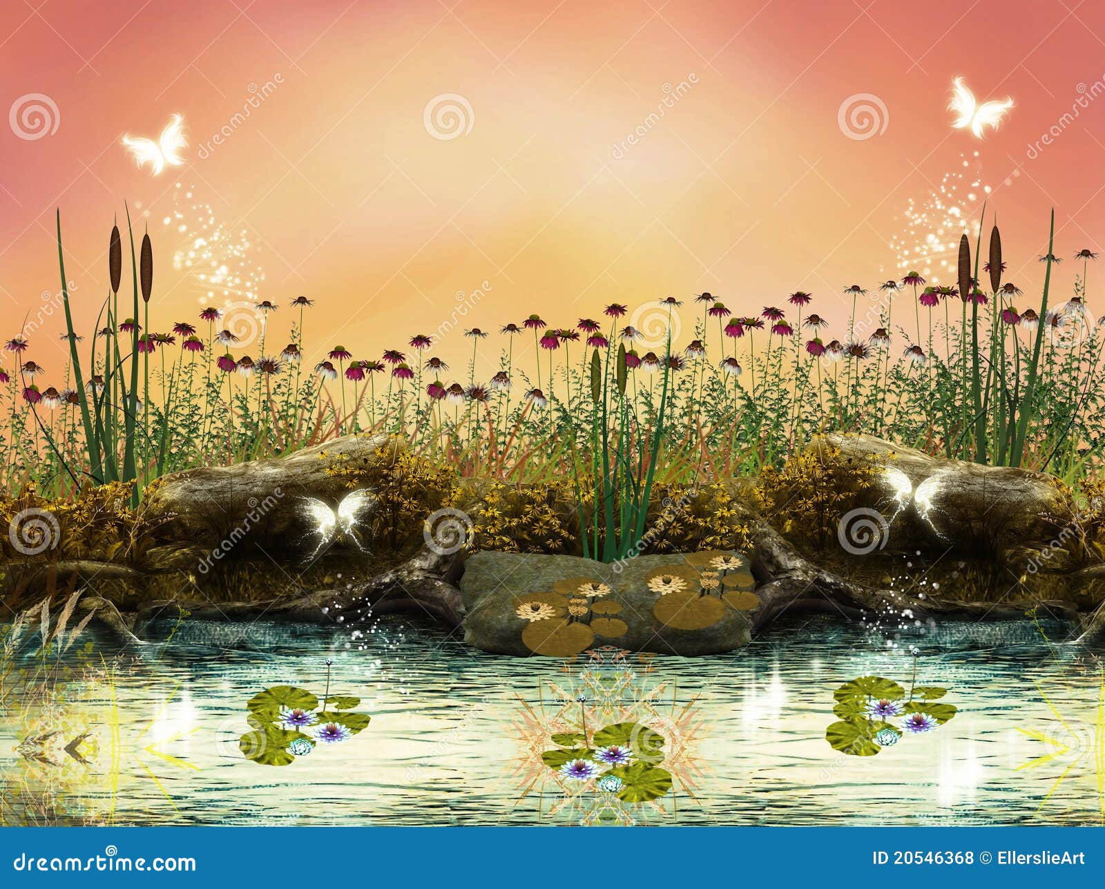 Enchanted river stock illustration. Illustration of tale - 20546368