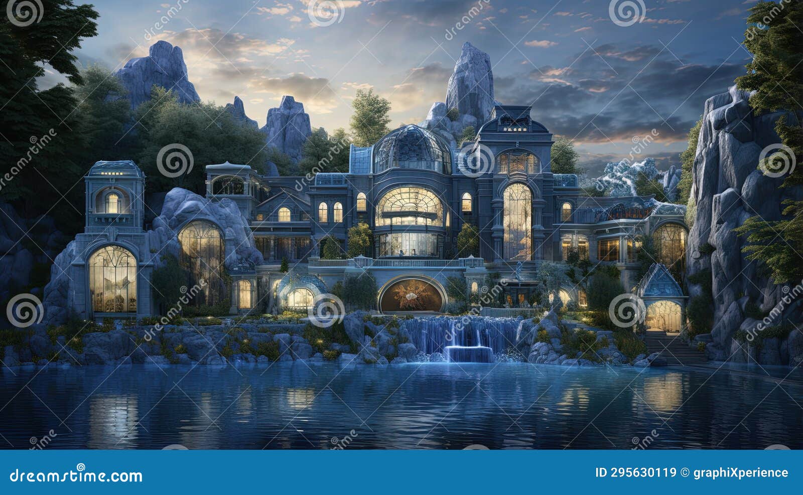 Enchanted Stone Haven stock illustration. Illustration of webcam ...