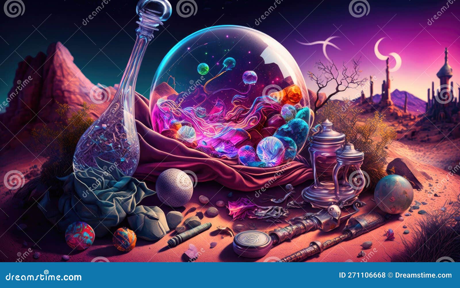 The Enchanted Treasures of the Unknown. Generative AI Stock ...