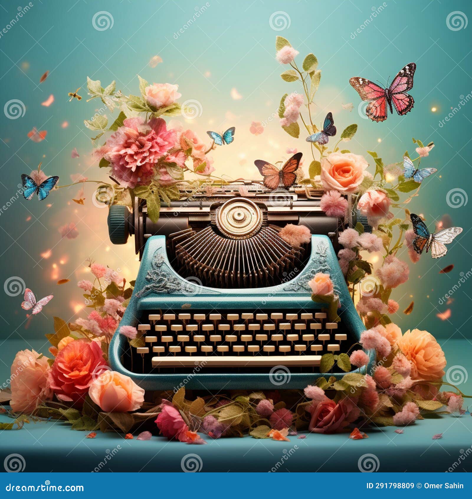 Enchanted Typewriter stock image. Image of themed, gracefully - 291798809