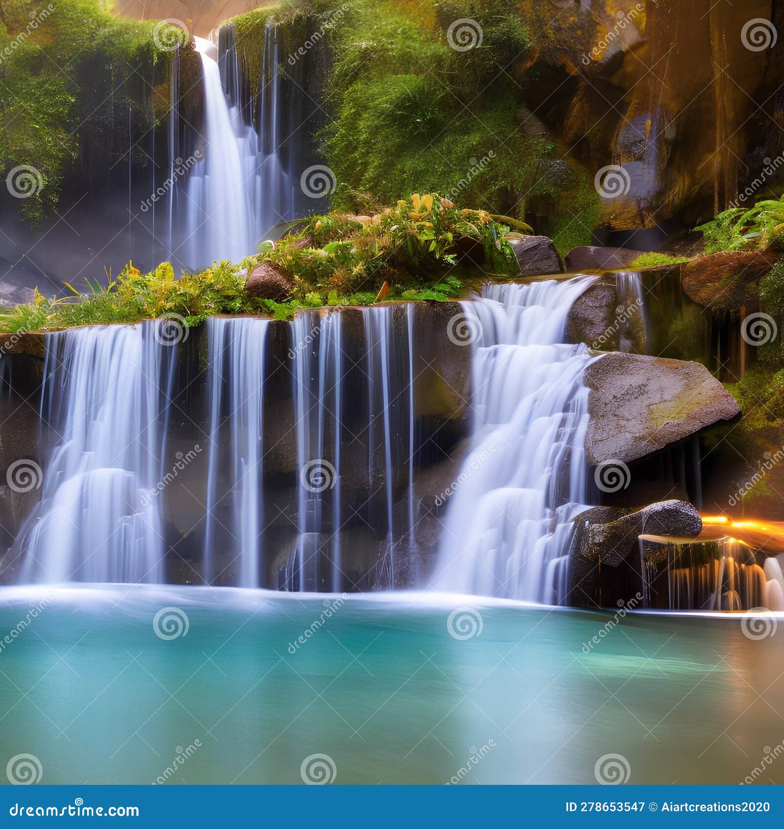 755 Enchanted Waterfall: a Magical and Enchanting Background Featuring ...