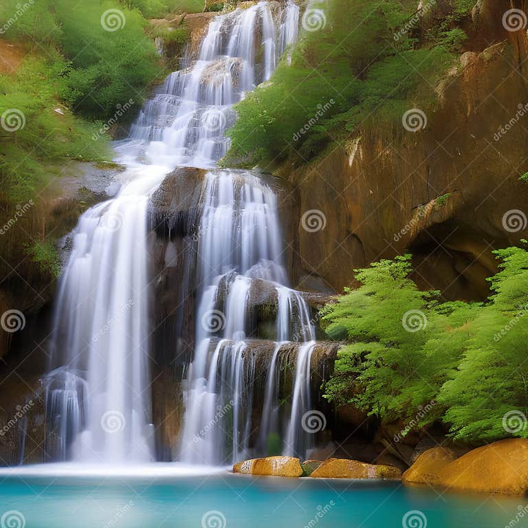 555 Enchanted Waterfall: a Mystical and Enchanting Background Featuring ...