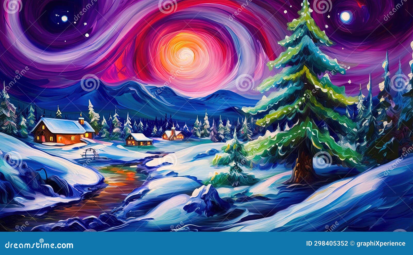 Enchanted Winter Wonderland Stock Illustration - Illustration of ...