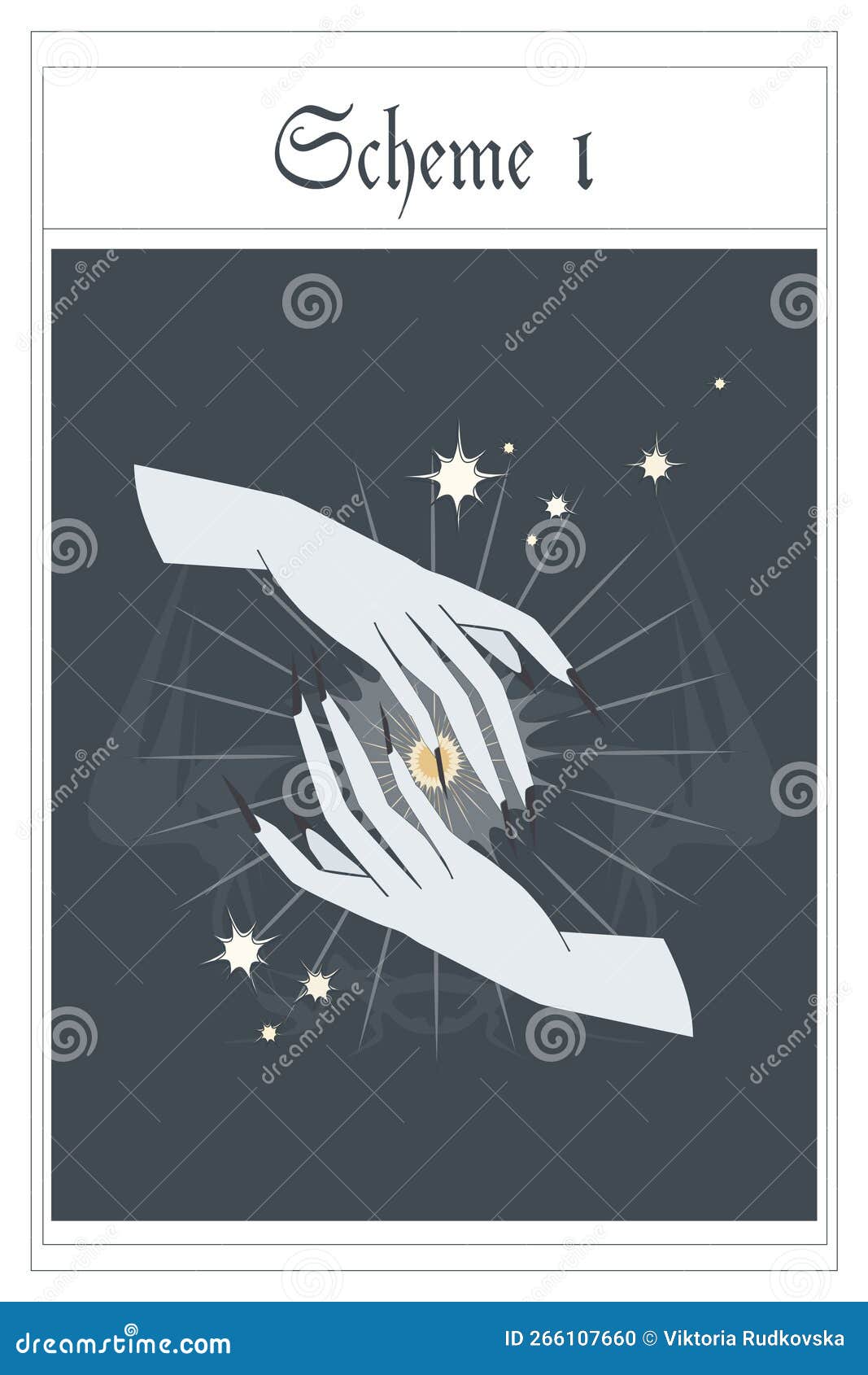 The Enchanted Witch Casts A Spell. Alchemical Transformations. Hands ...