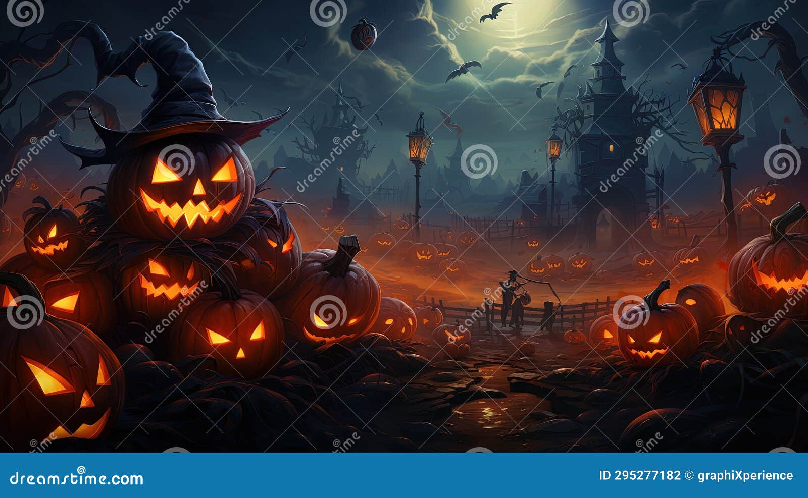Enchanting All Hallows Eve Delight Stock Illustration - Illustration of ...