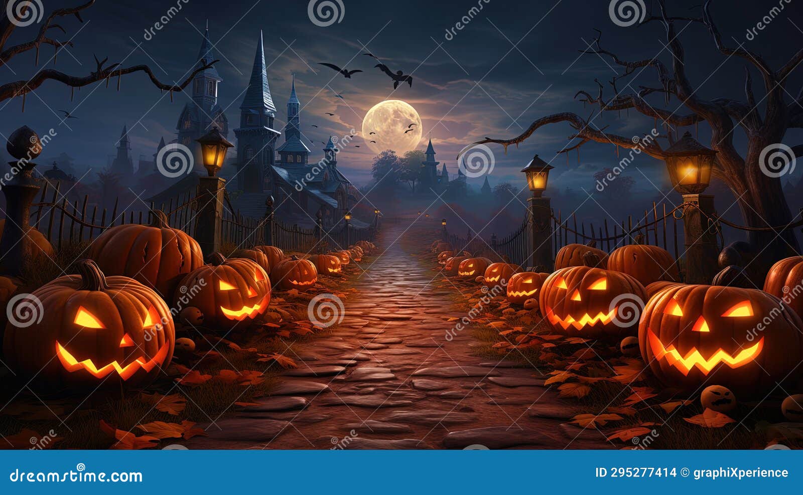 Enchanting All Hallows Eve Delight Stock Illustration - Illustration of ...