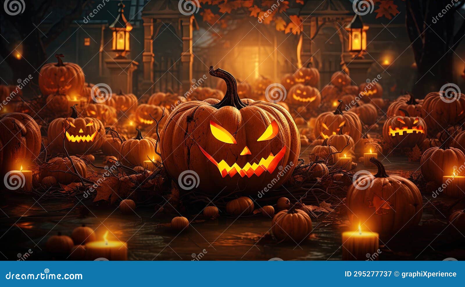 Enchanting All Hallows Eve Delight Stock Illustration - Illustration of ...
