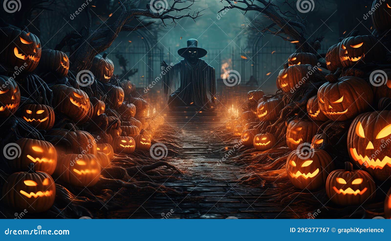Enchanting All Hallows Eve Delight Stock Illustration - Illustration of ...