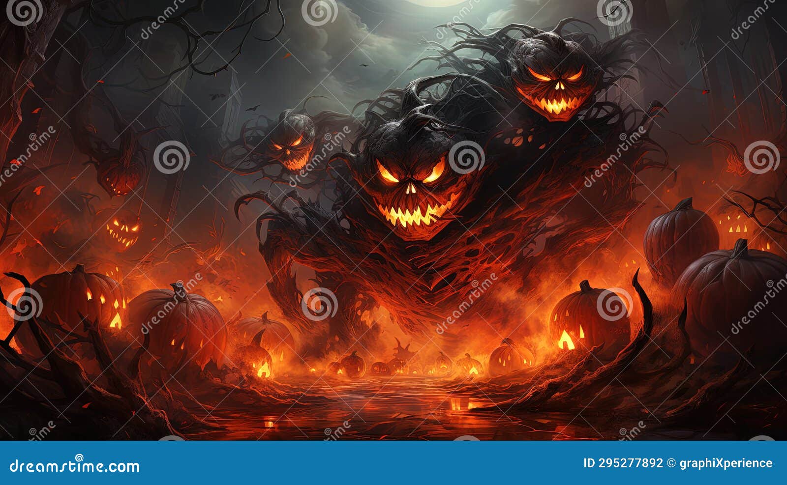 Enchanting All Hallows Eve Delight Stock Illustration - Illustration of ...