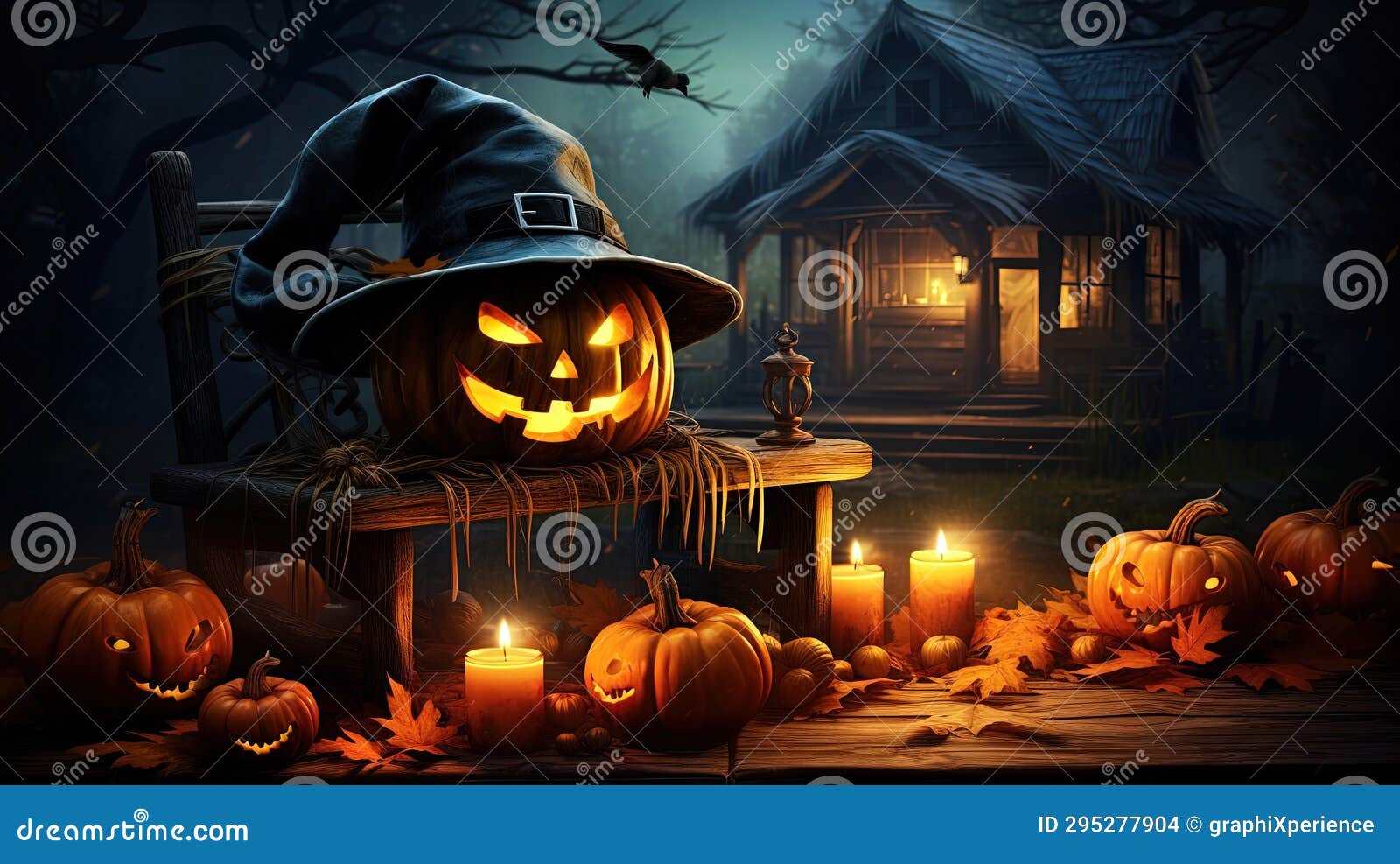 Enchanting All Hallows Eve Delight Stock Illustration - Illustration of ...