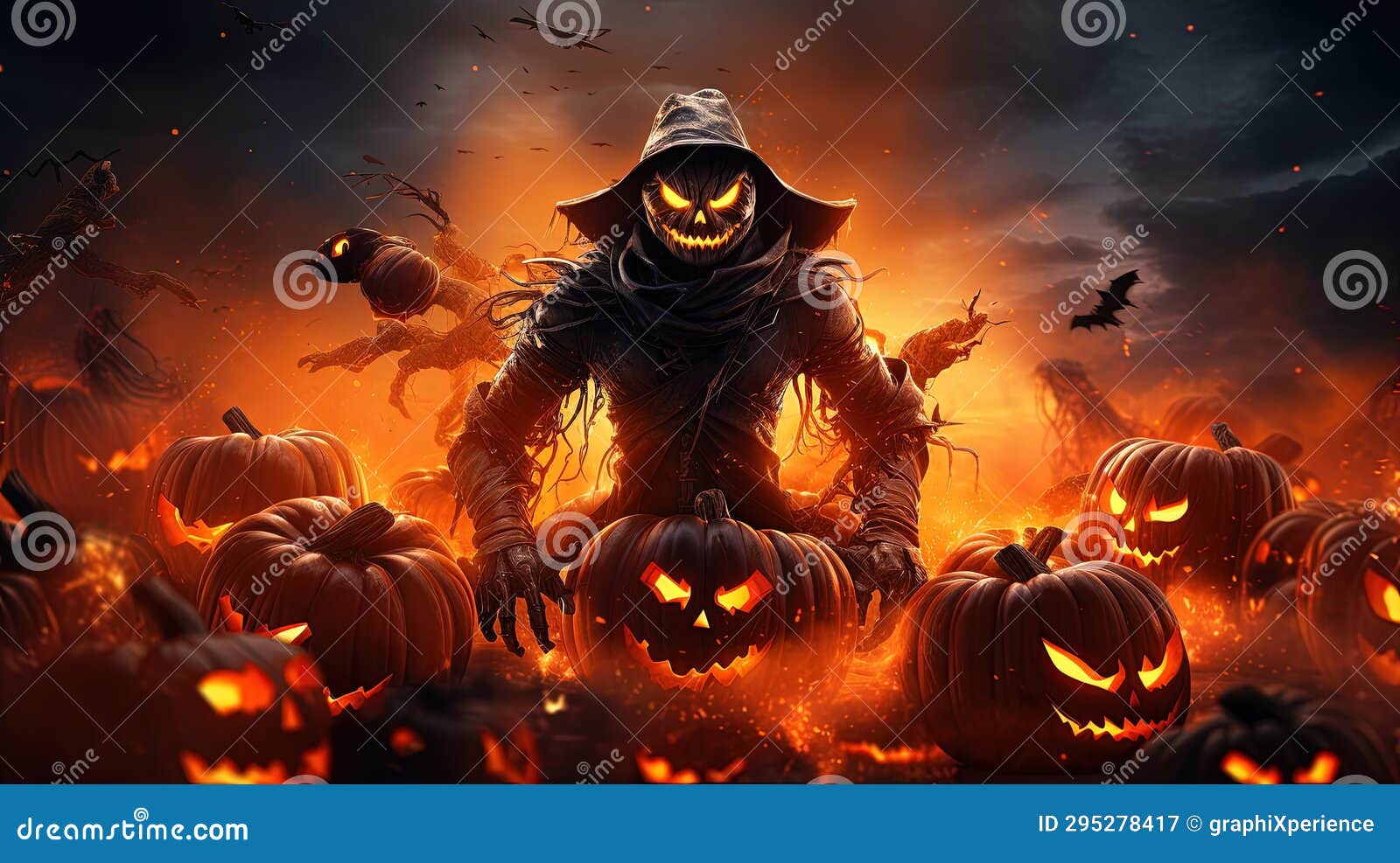 Enchanting All Hallows Eve Delight Stock Illustration - Illustration of ...