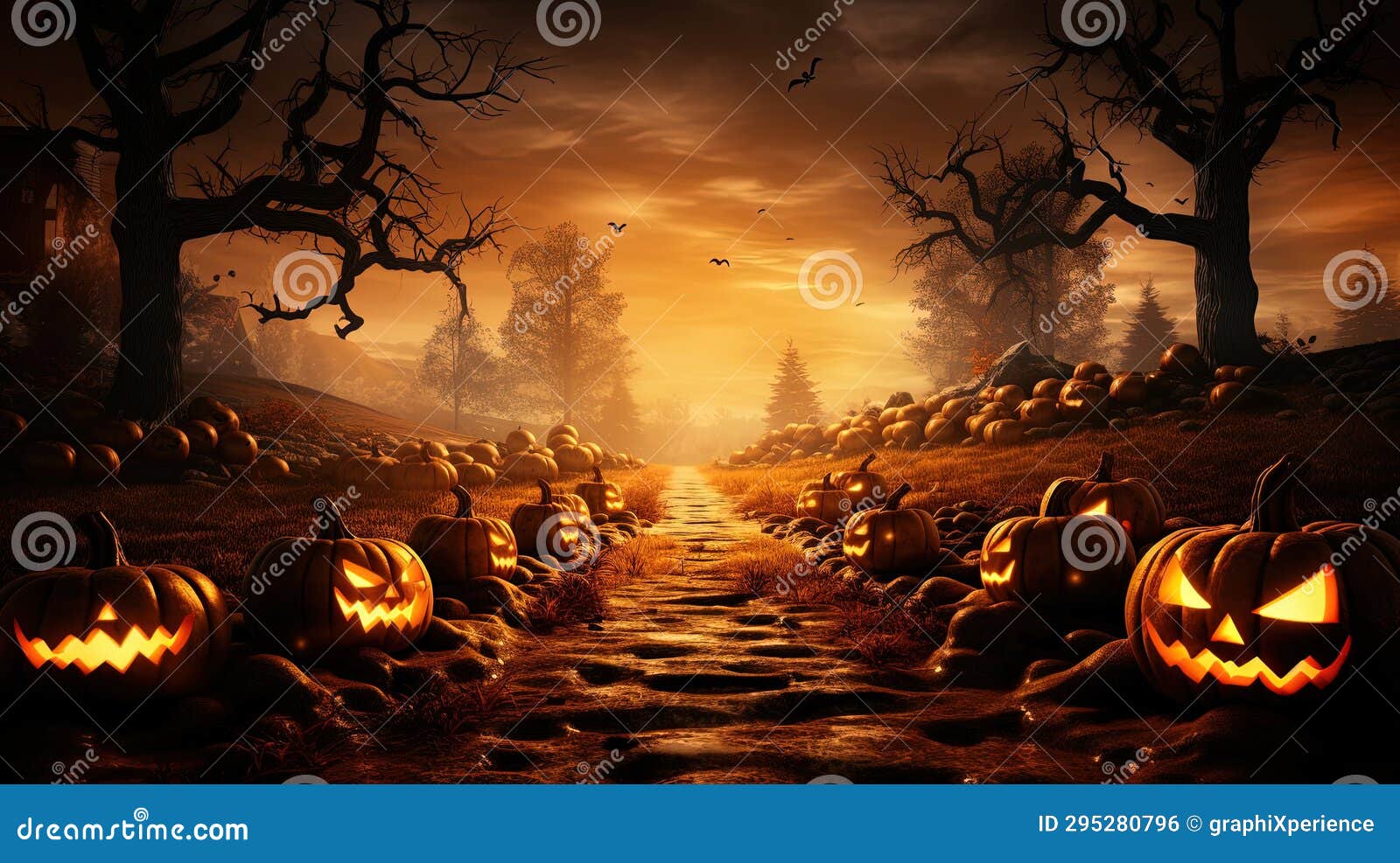 Enchanting All Hallows Eve Delight Stock Illustration - Illustration of ...