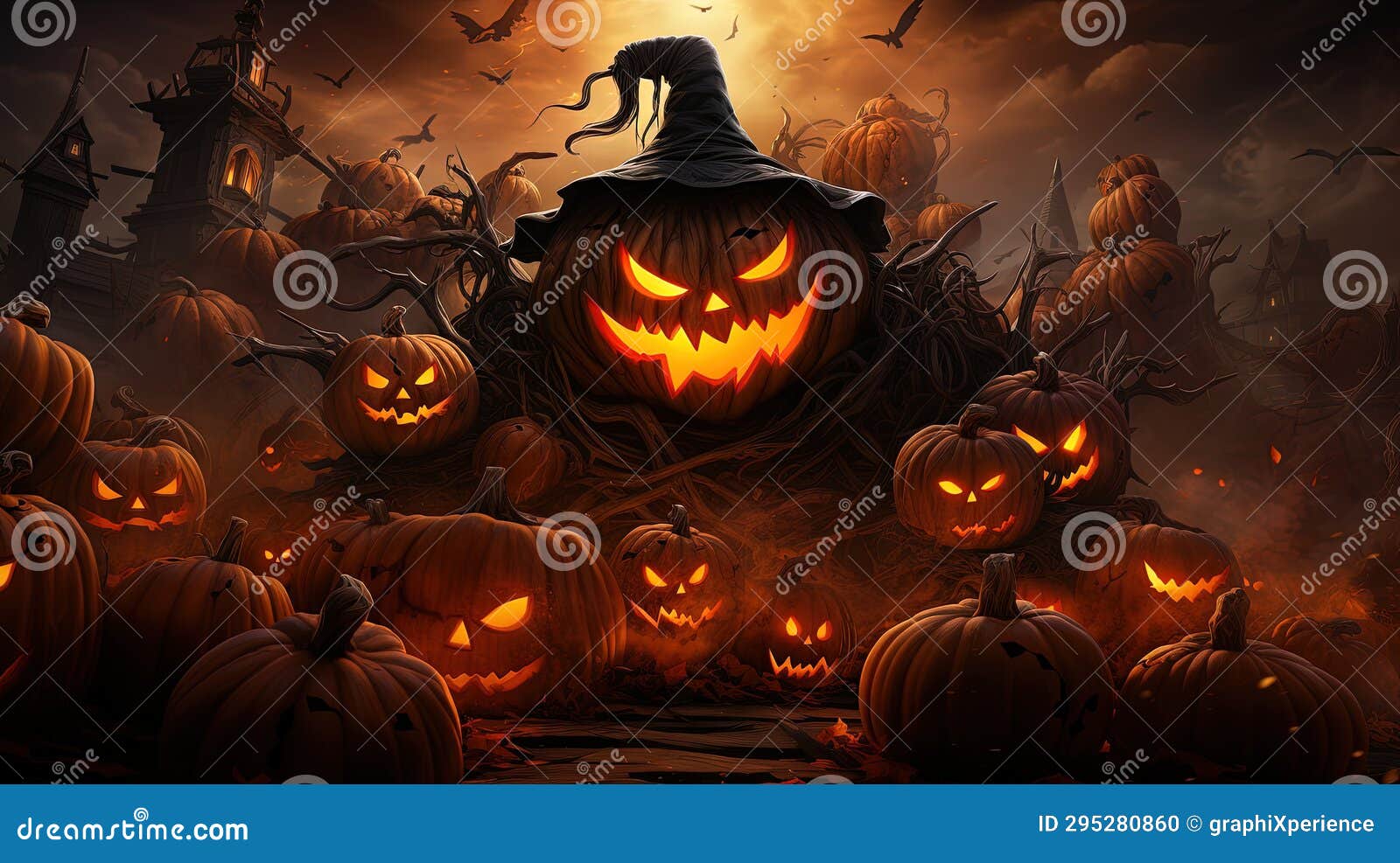 Enchanting All Hallows Eve Delight Stock Illustration - Illustration of ...