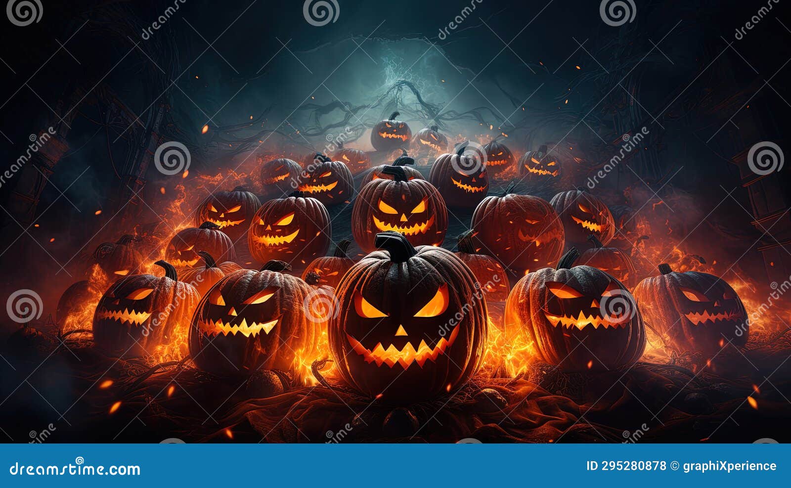 Enchanting All Hallows Eve Delight Stock Illustration - Illustration of ...