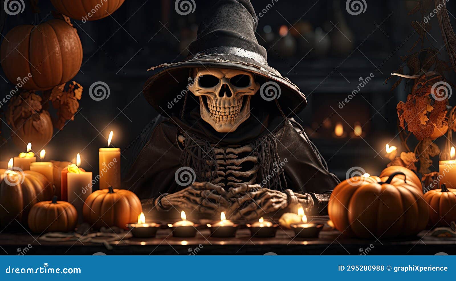 Enchanting All Hallows Eve Delight Stock Illustration - Illustration of ...