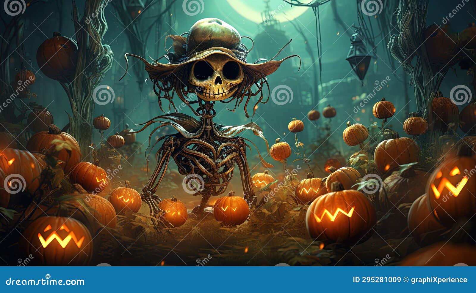 Enchanting All Hallows Eve Delight Stock Illustration - Illustration of ...