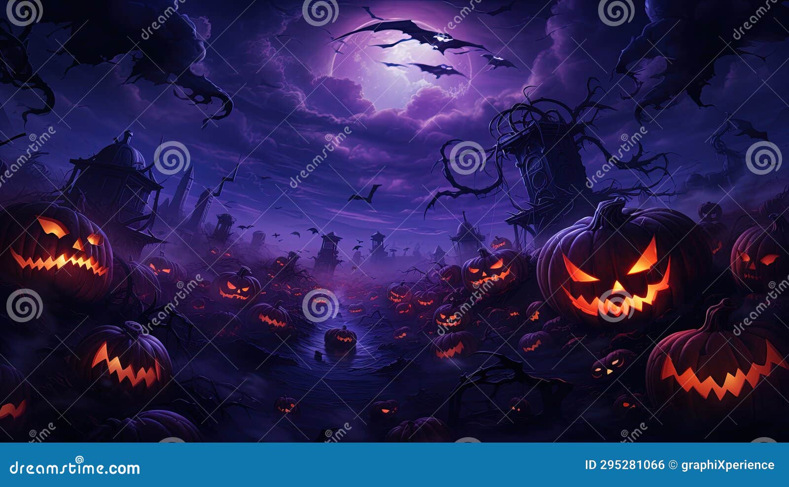Enchanting All Hallows Eve Delight Stock Illustration - Illustration of ...