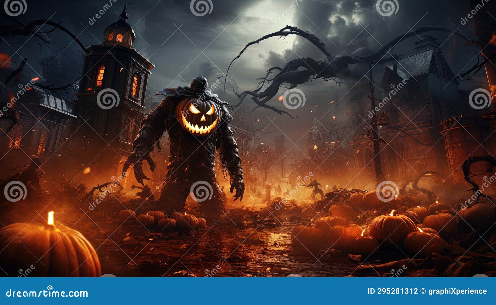 Enchanting All Hallows Eve Delight Stock Illustration - Illustration of ...