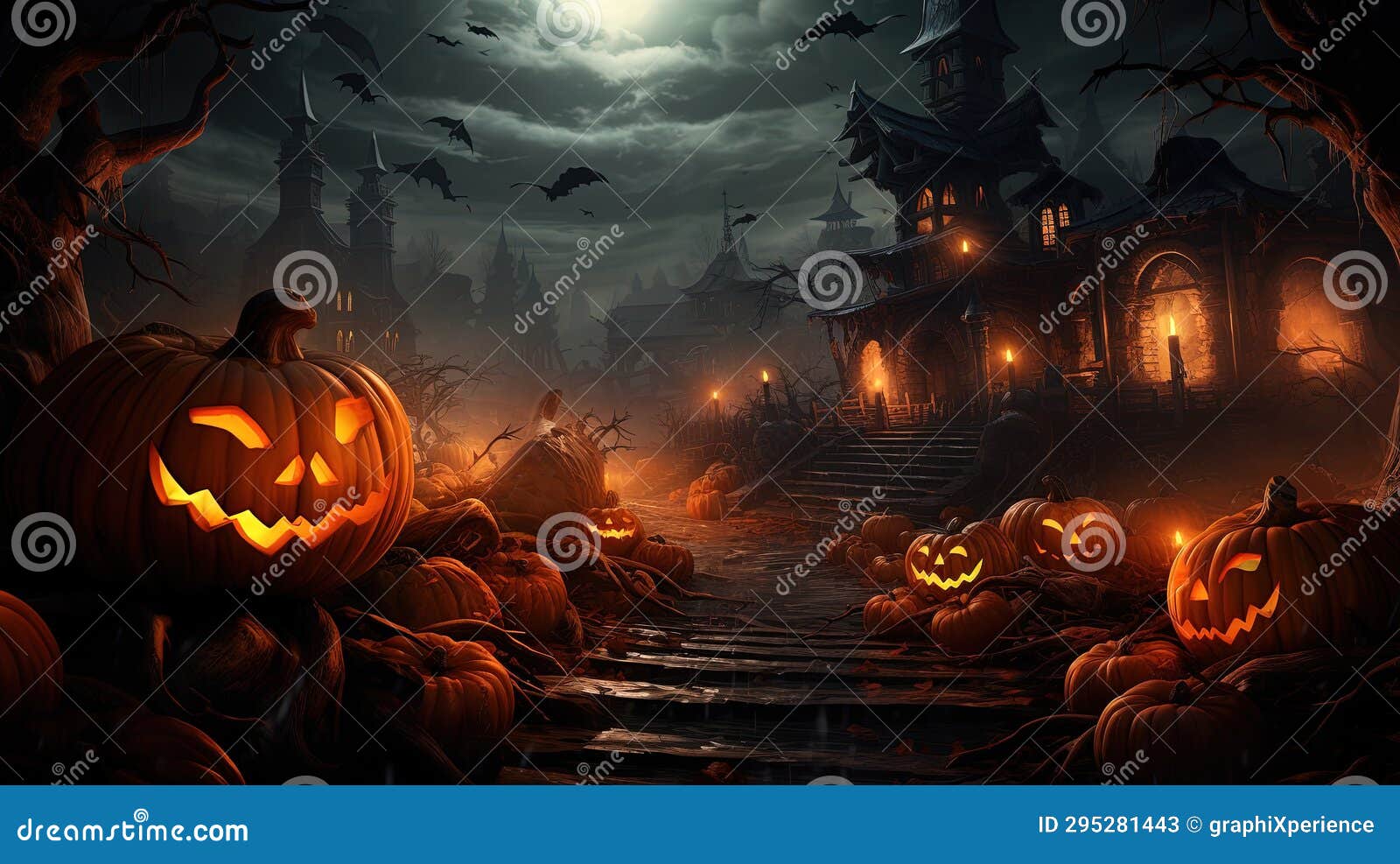 Enchanting All Hallows Eve Delight Stock Illustration - Illustration of ...
