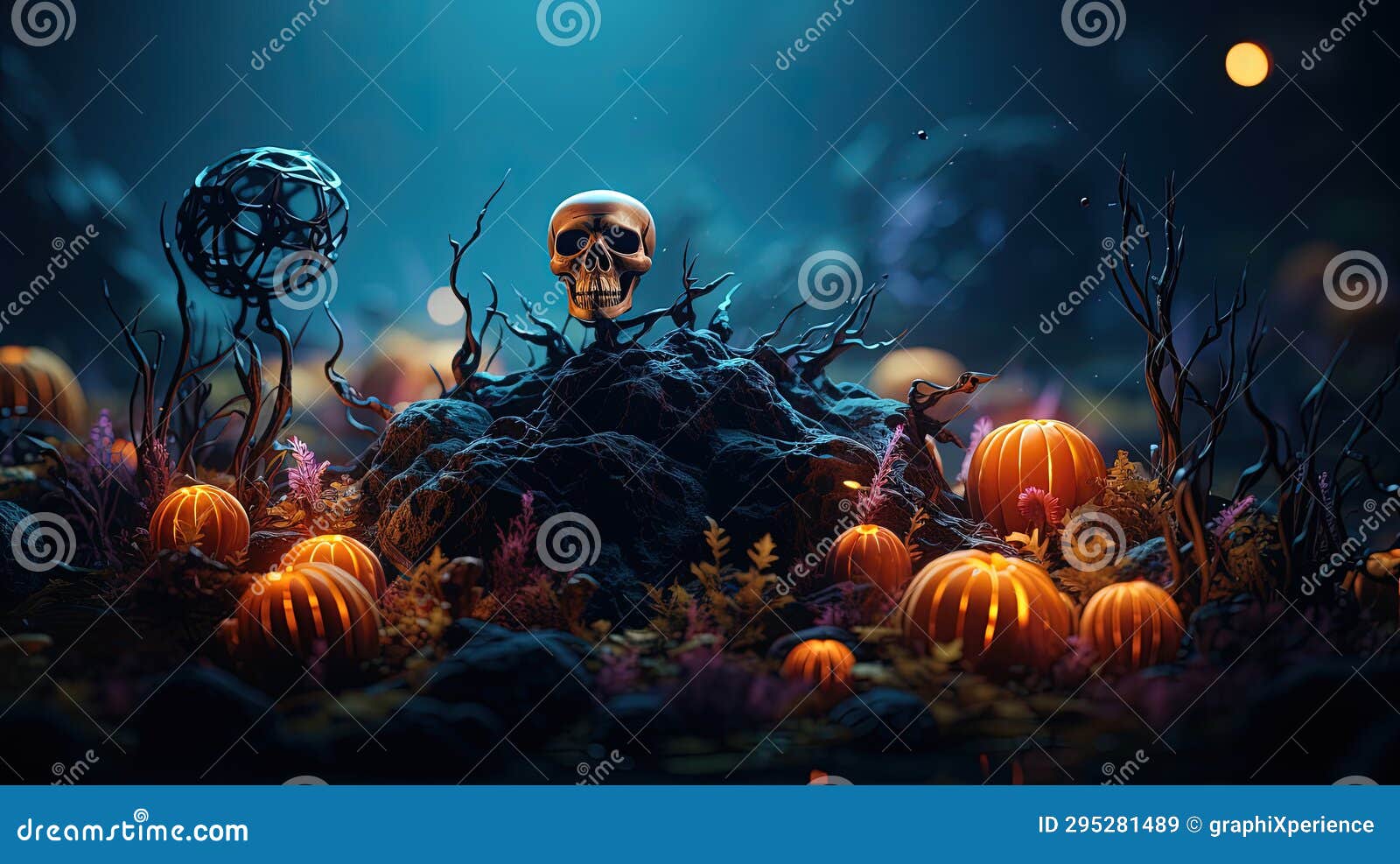 Enchanting All Hallows Eve Delight Stock Illustration - Illustration of ...
