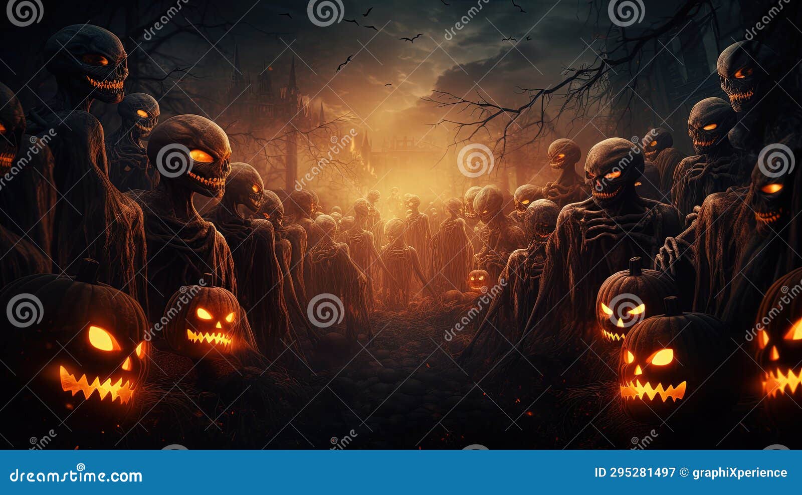 Enchanting All Hallows Eve Delight Stock Illustration - Illustration of ...