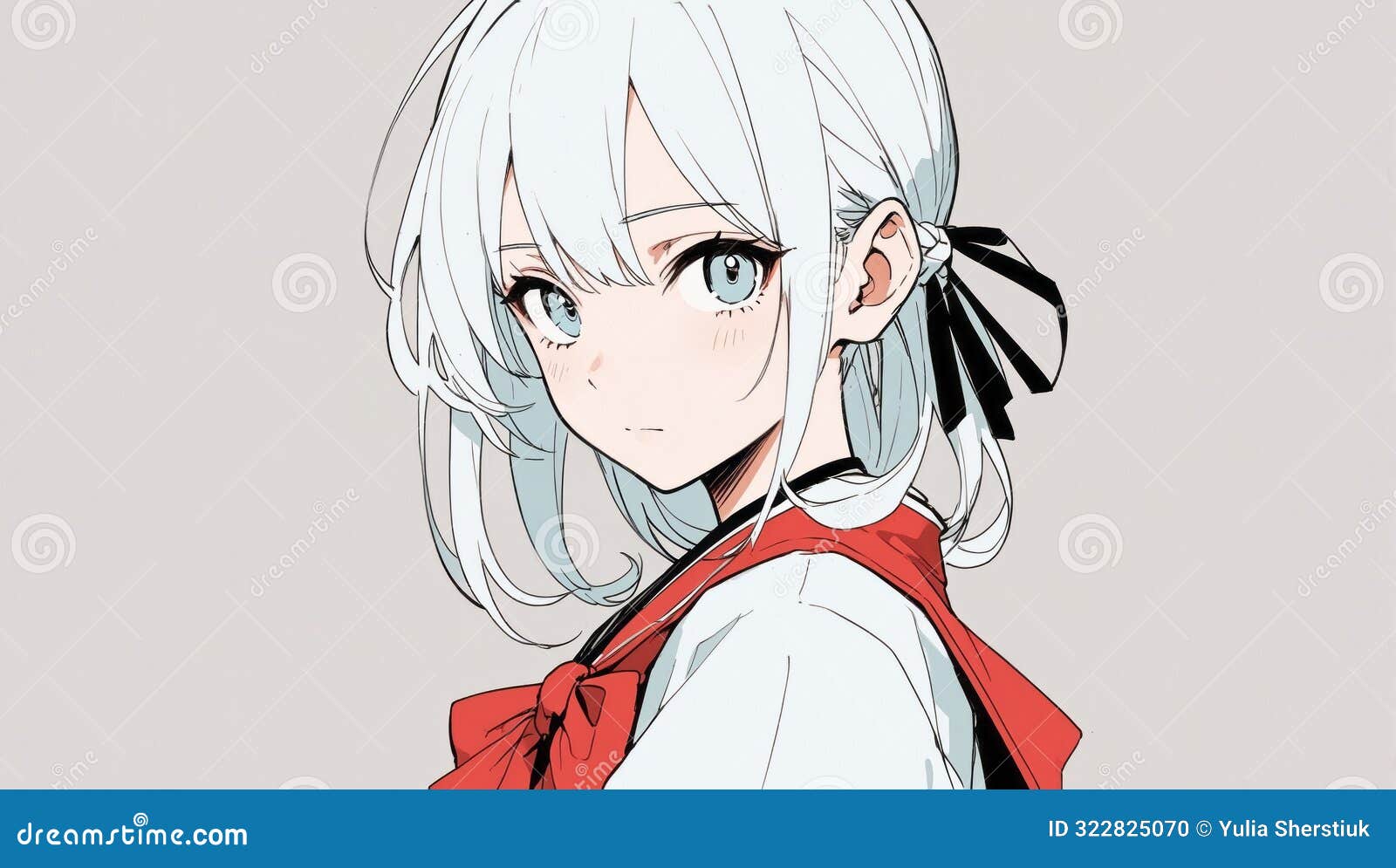 Enchanting Anime Character with a Beautiful Face. Stock Photo - Image ...