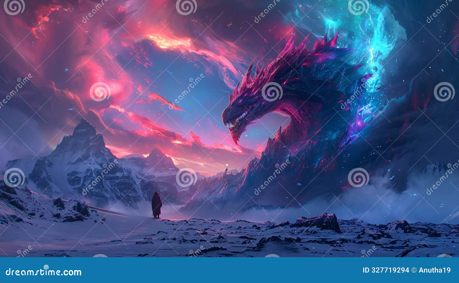 Enchanting Aurora Borealis Illuminates Fantasy Creatures Escape from ...