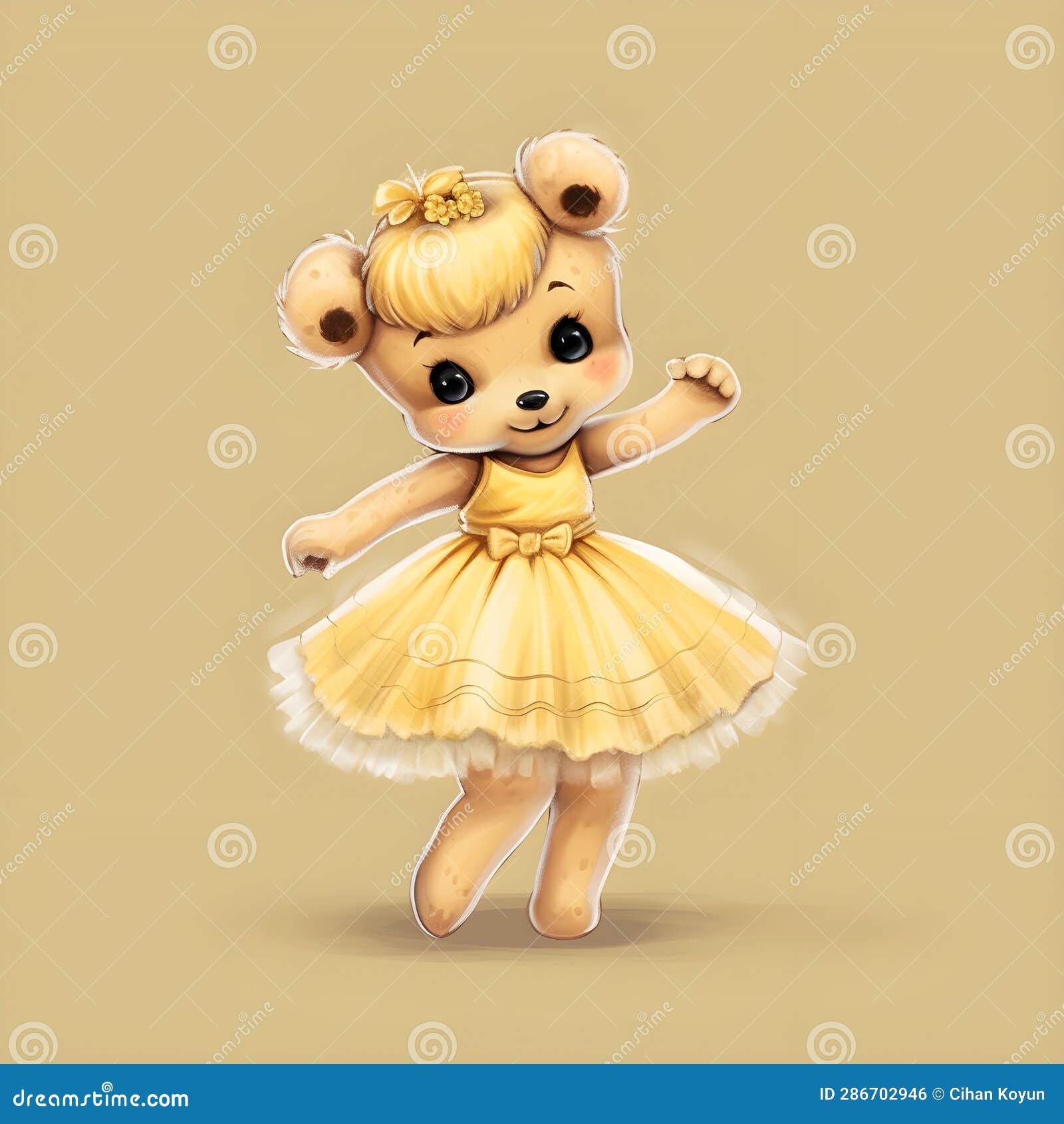 Enchanting Bear Dance Vector Stock Illustration - Illustration of sweet ...