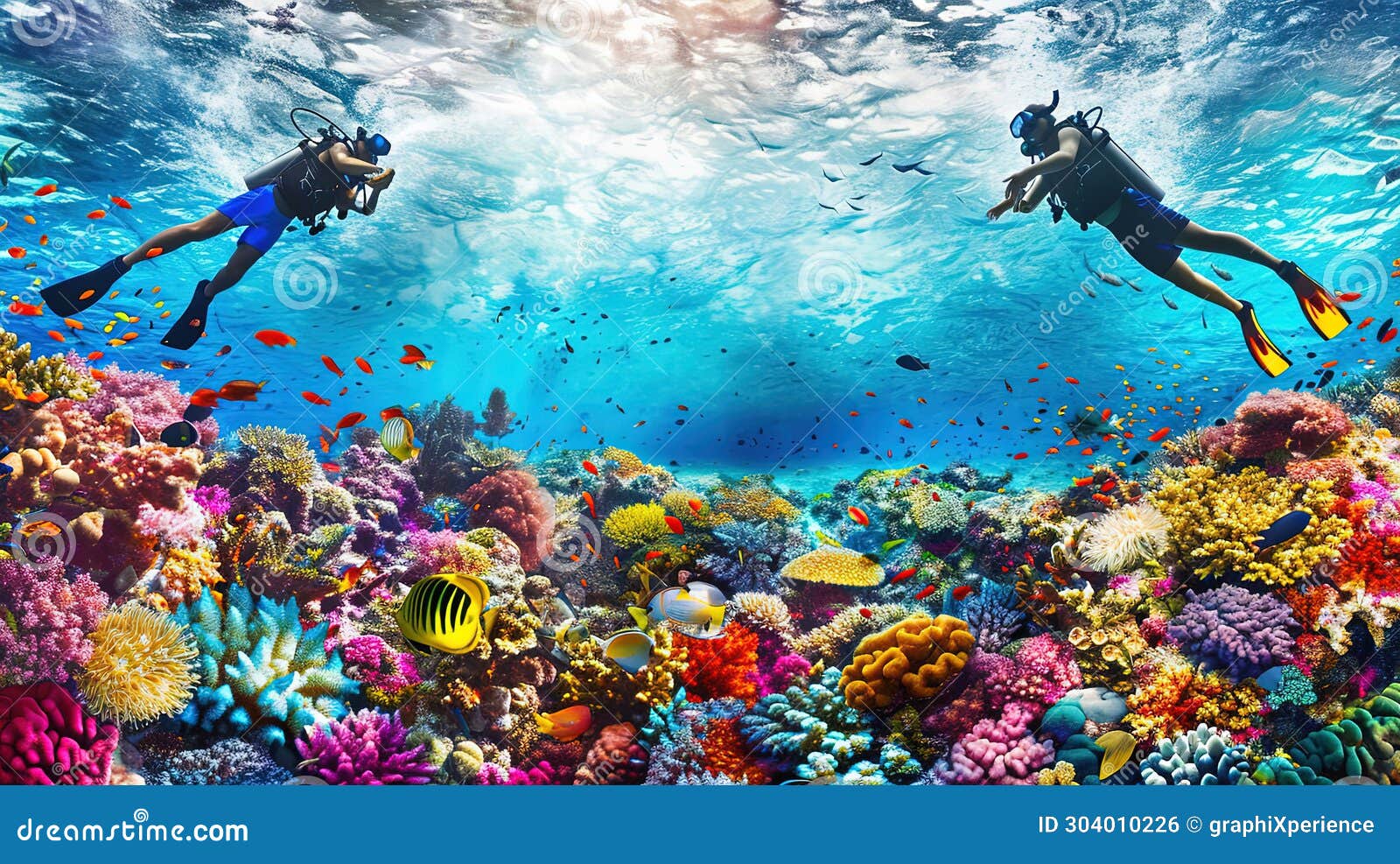 Enchanting Coral Reef Exploration Stock Illustration - Illustration of ...