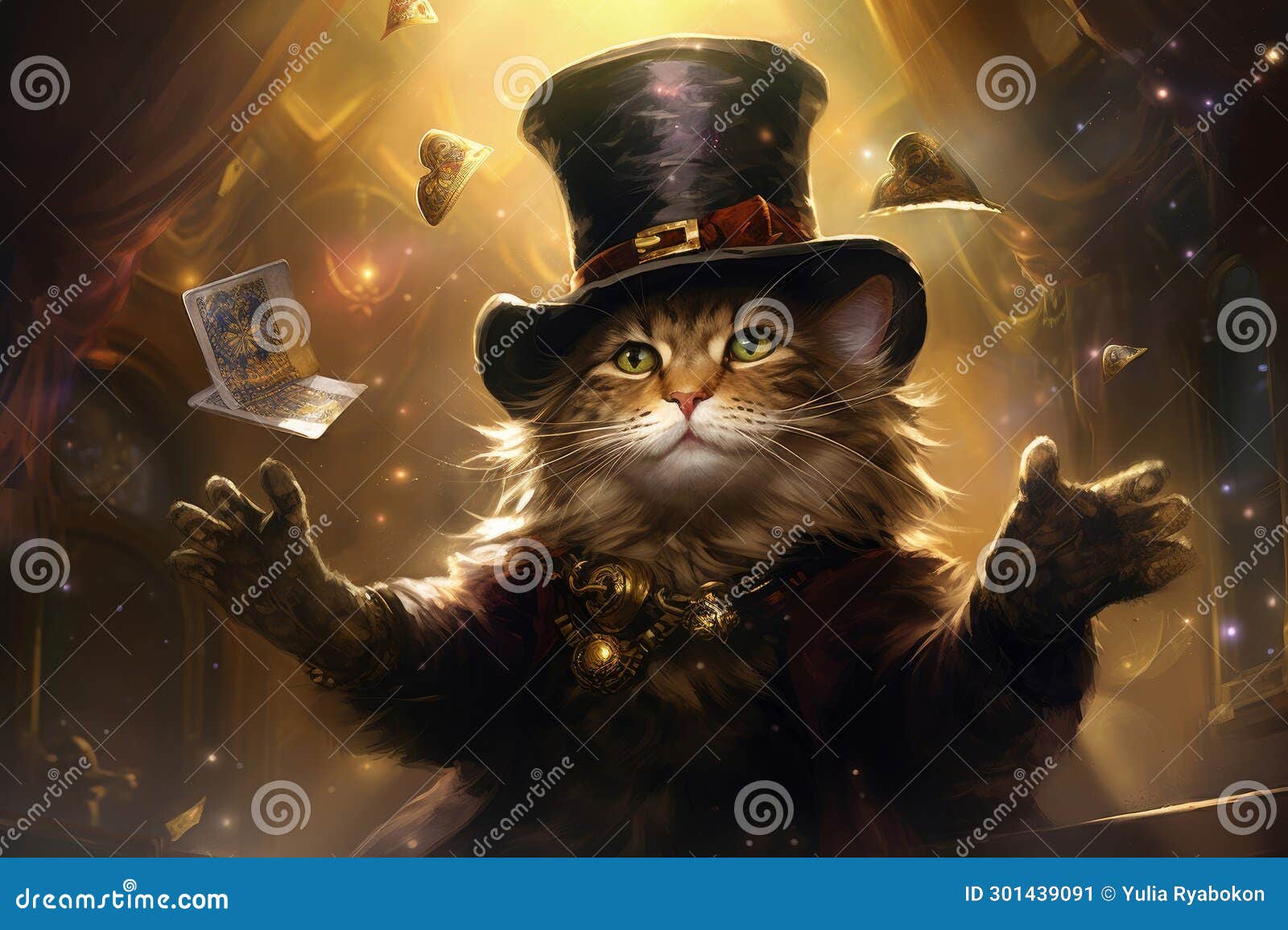 Enchanting Cute Magic Cat. Generate Ai Stock Illustration ...