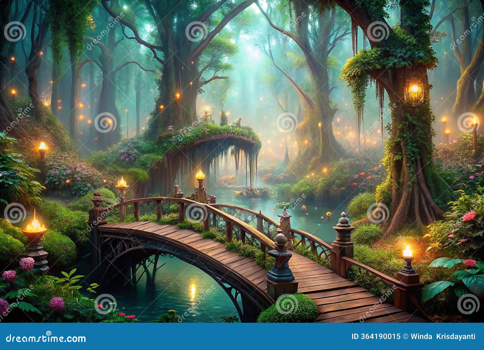 Enchanting Fairy Kingdom In Mushrooms Glowing Lights At Tiny House ...