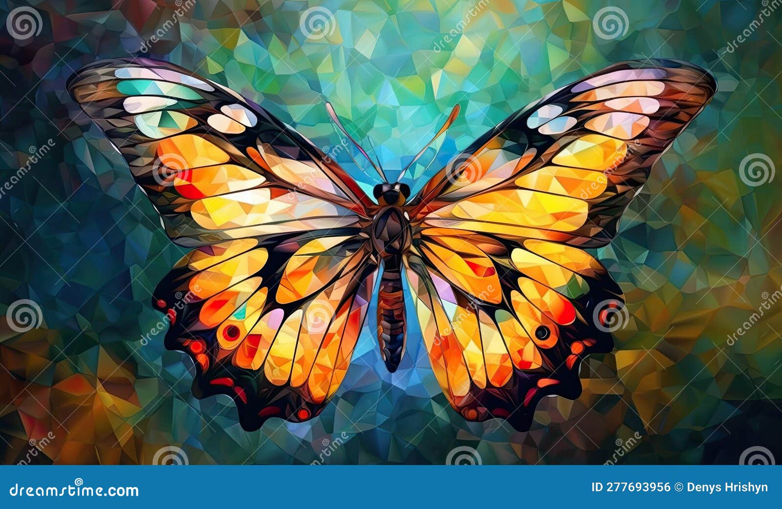 Enchanting Fairy with Large Butterfly Wings and Magic Wand Creating ...