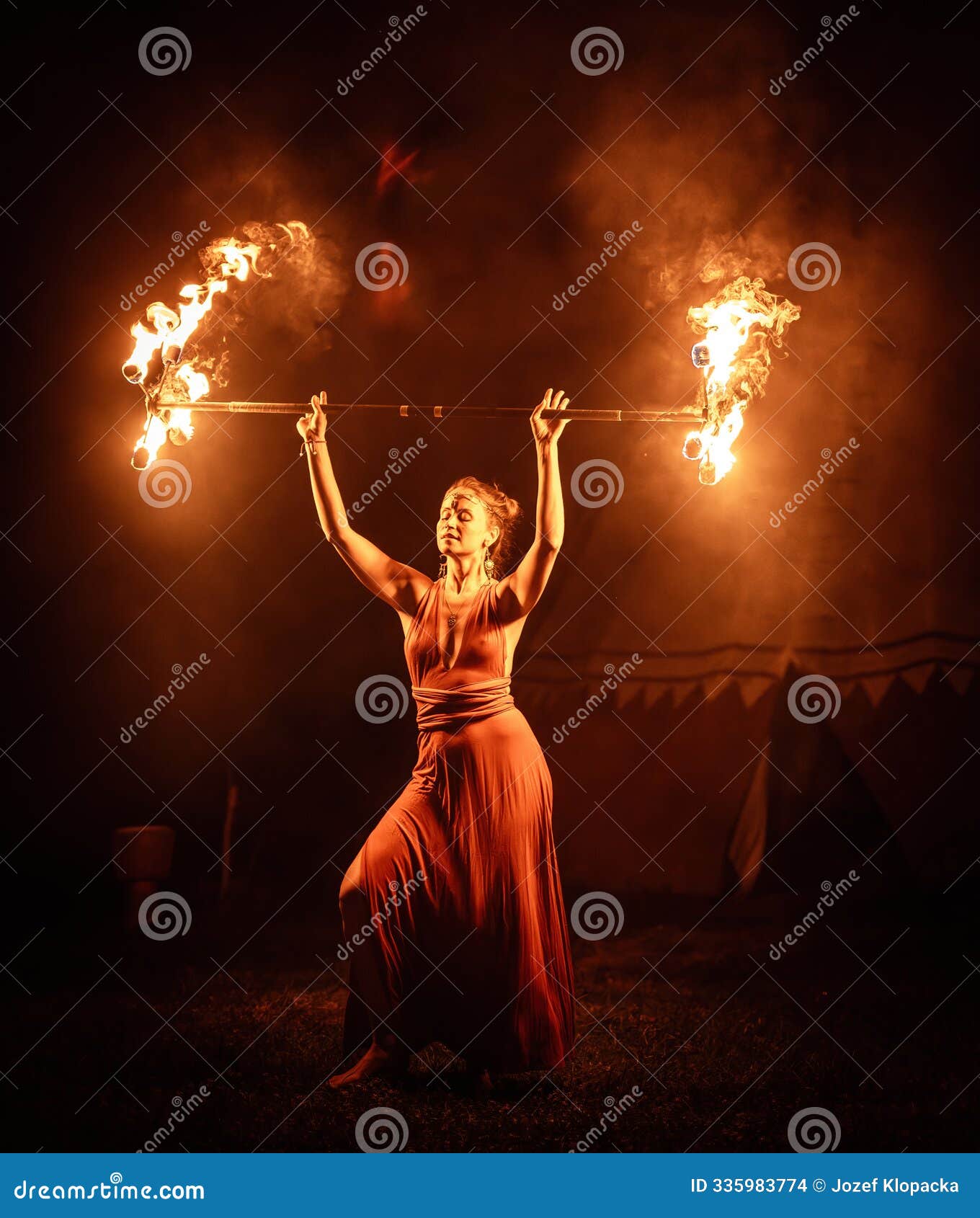 An Enchanting Fire Dancer Beautifully Showcases Her Talent with ...