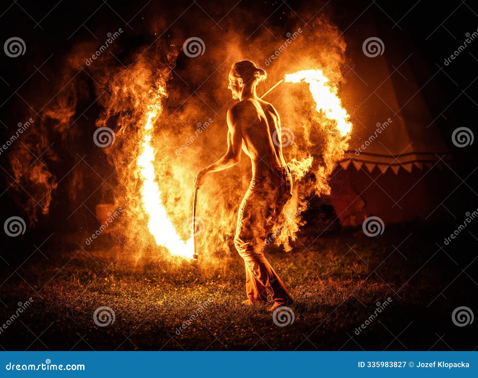 An Enchanting Fire Dancer Beautifully Showcases Her Talent with ...