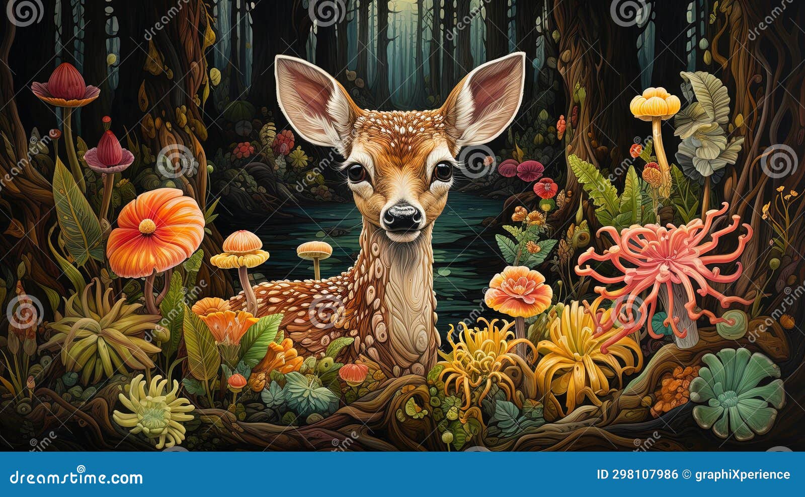 Enchanting Forest Delight stock illustration. Illustration of wonder ...