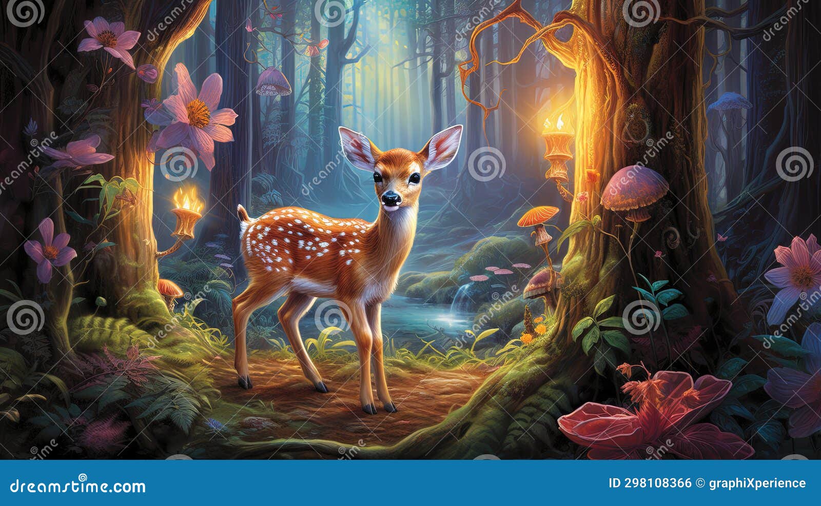 Enchanting Forest Delight stock illustration. Illustration of wonder ...