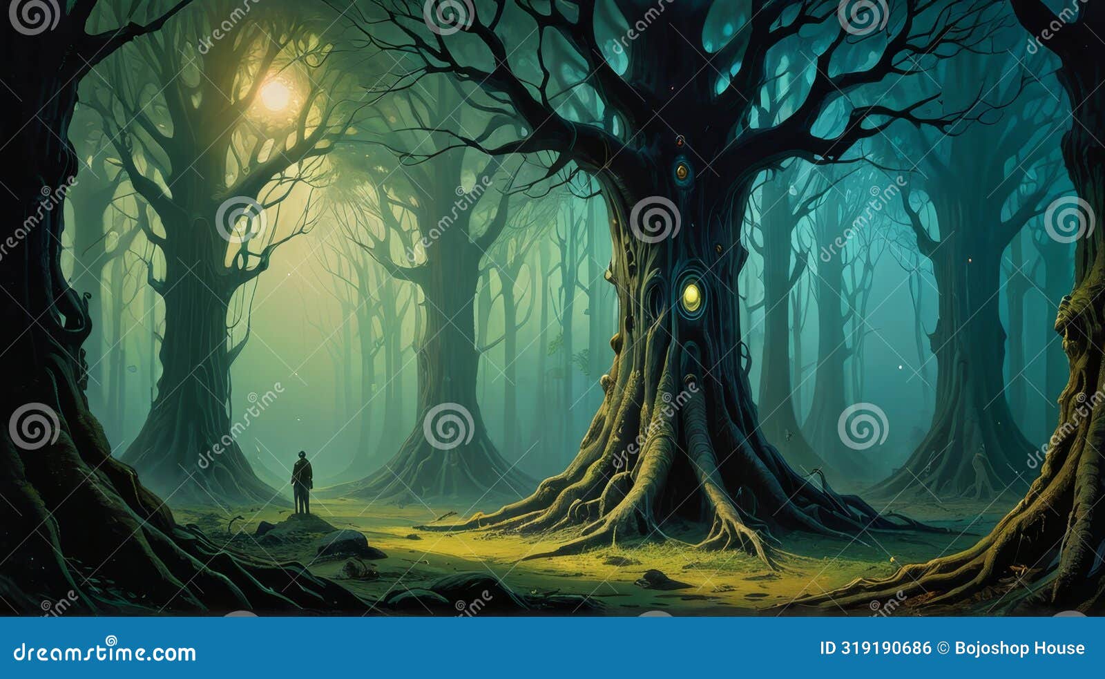 Enchanting Forest: Home To Talking Trees and Playful Sprites Stock ...