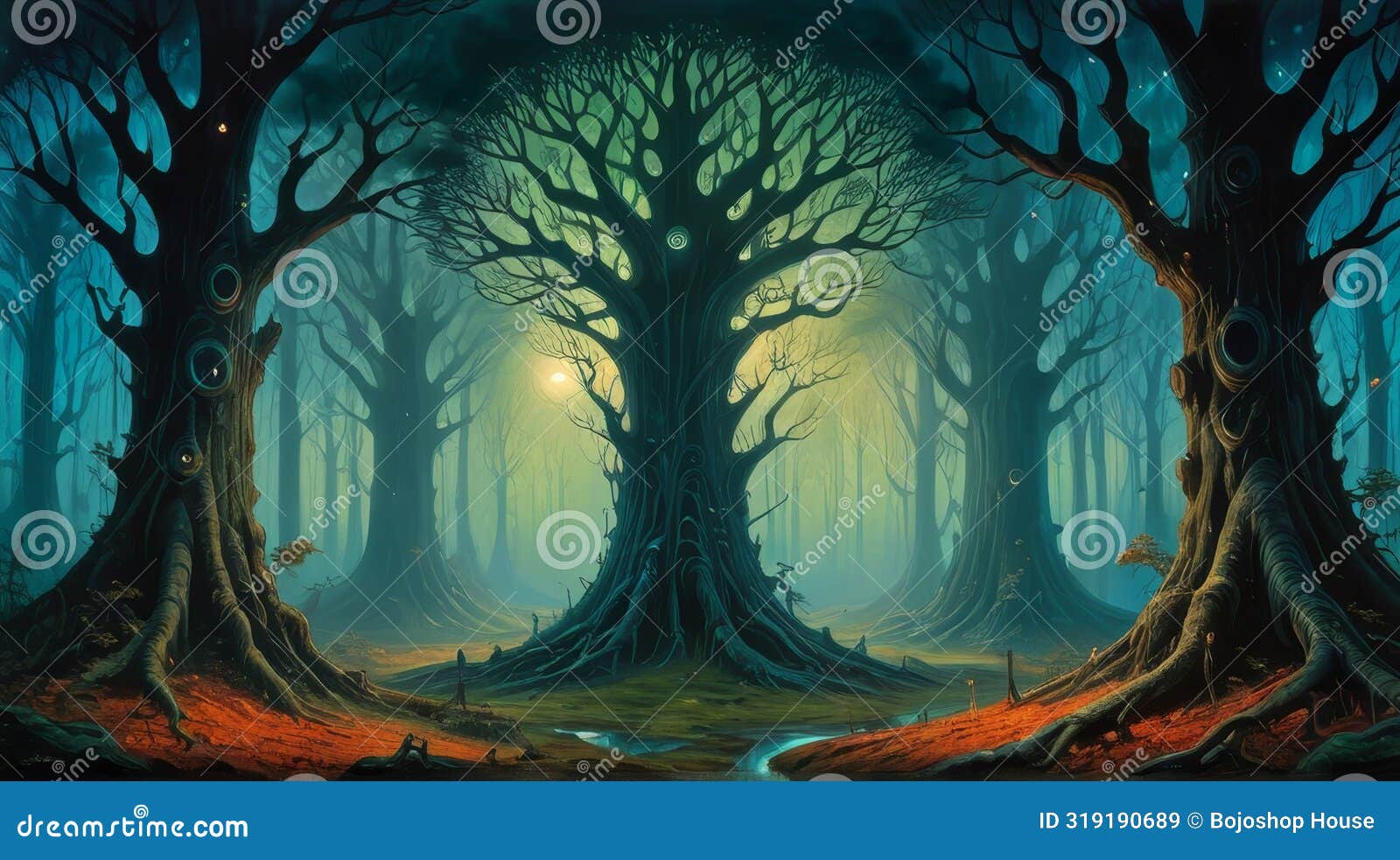 Enchanting Forest: Home To Talking Trees and Playful Sprites Stock ...