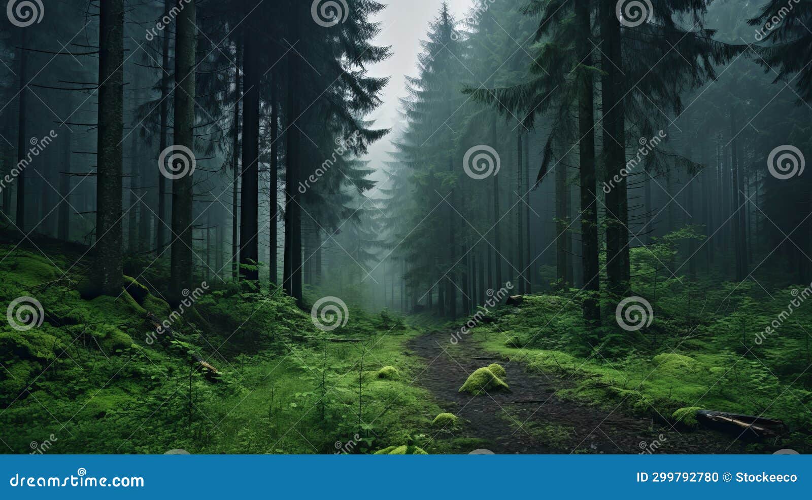 Enchanting Forest Path: a Dark and Foreboding Journey through Nature S ...
