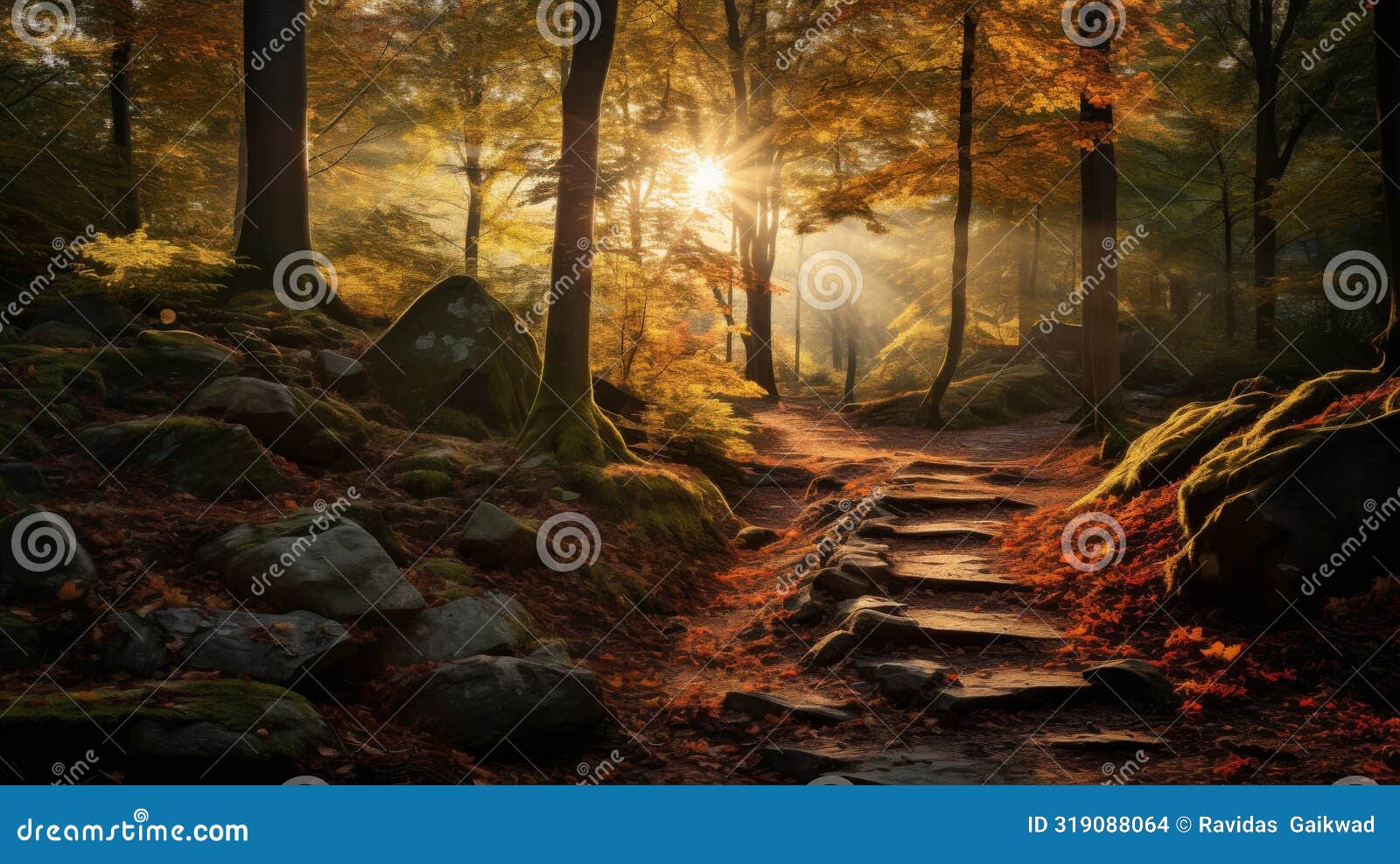 Enchanting Forest Path: Dark Green And Emerald Landscape In 8k Resolution Stock Photo ...
