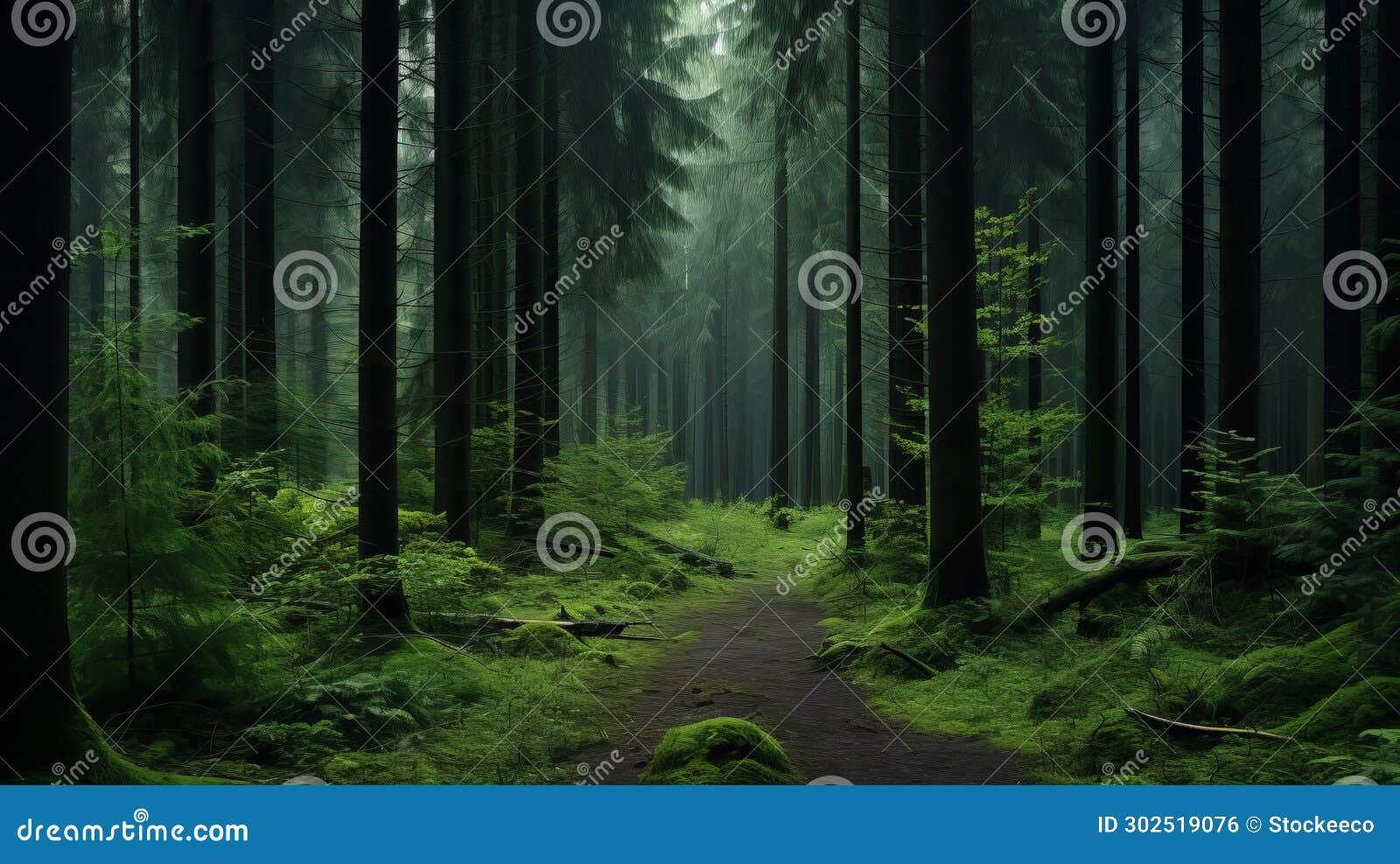 Enchanting Journey through a Dark Green Forest: a Visual Narrative of ...