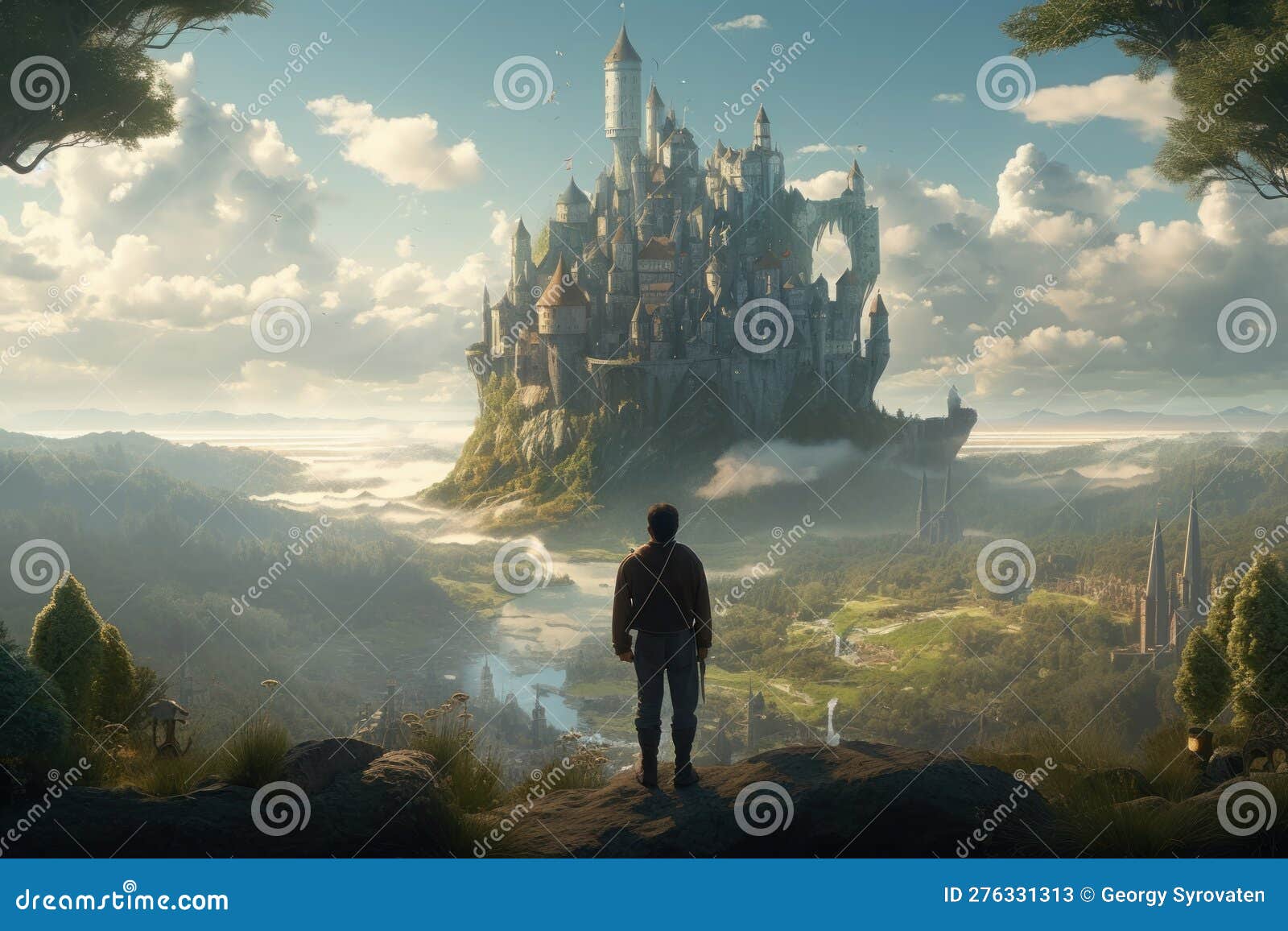 Enchanting Kingdom View: Exquisite 3D Studio Max Render Stock ...