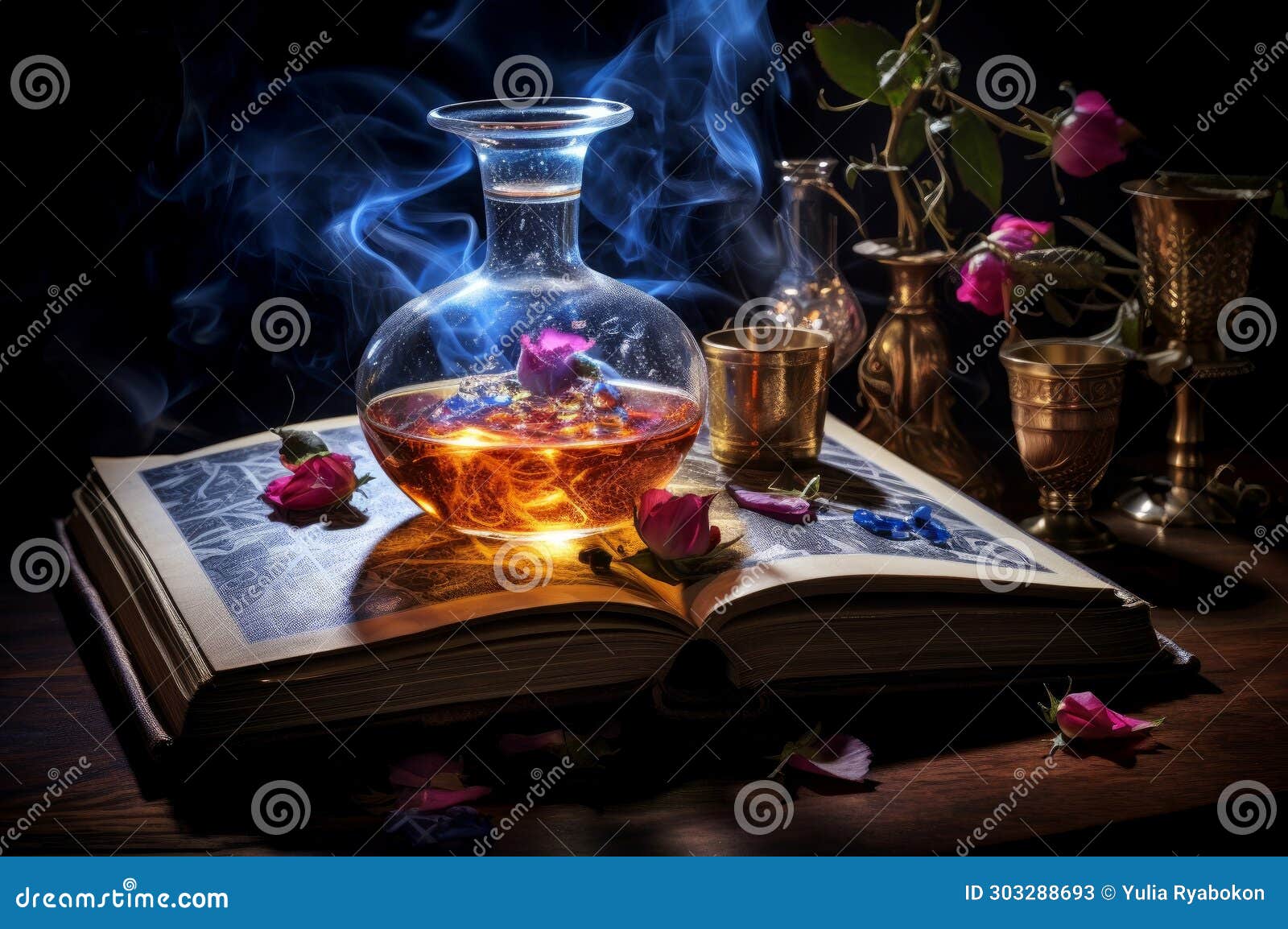 Enchanting Magic Book Poison. Generate Ai Stock Illustration ...